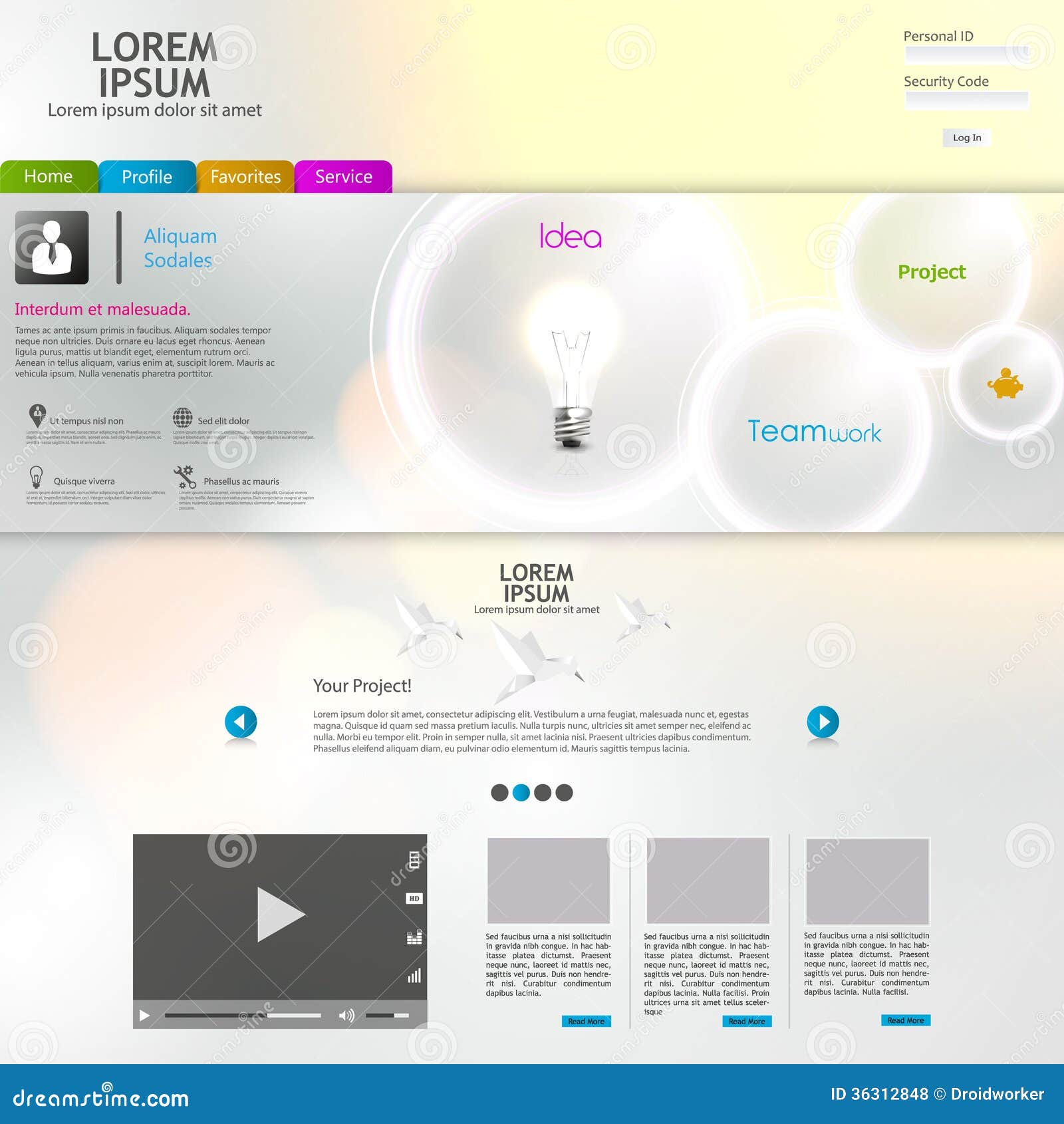 Web Design Elements. Templates for Website. Stock Vector - Illustration ...