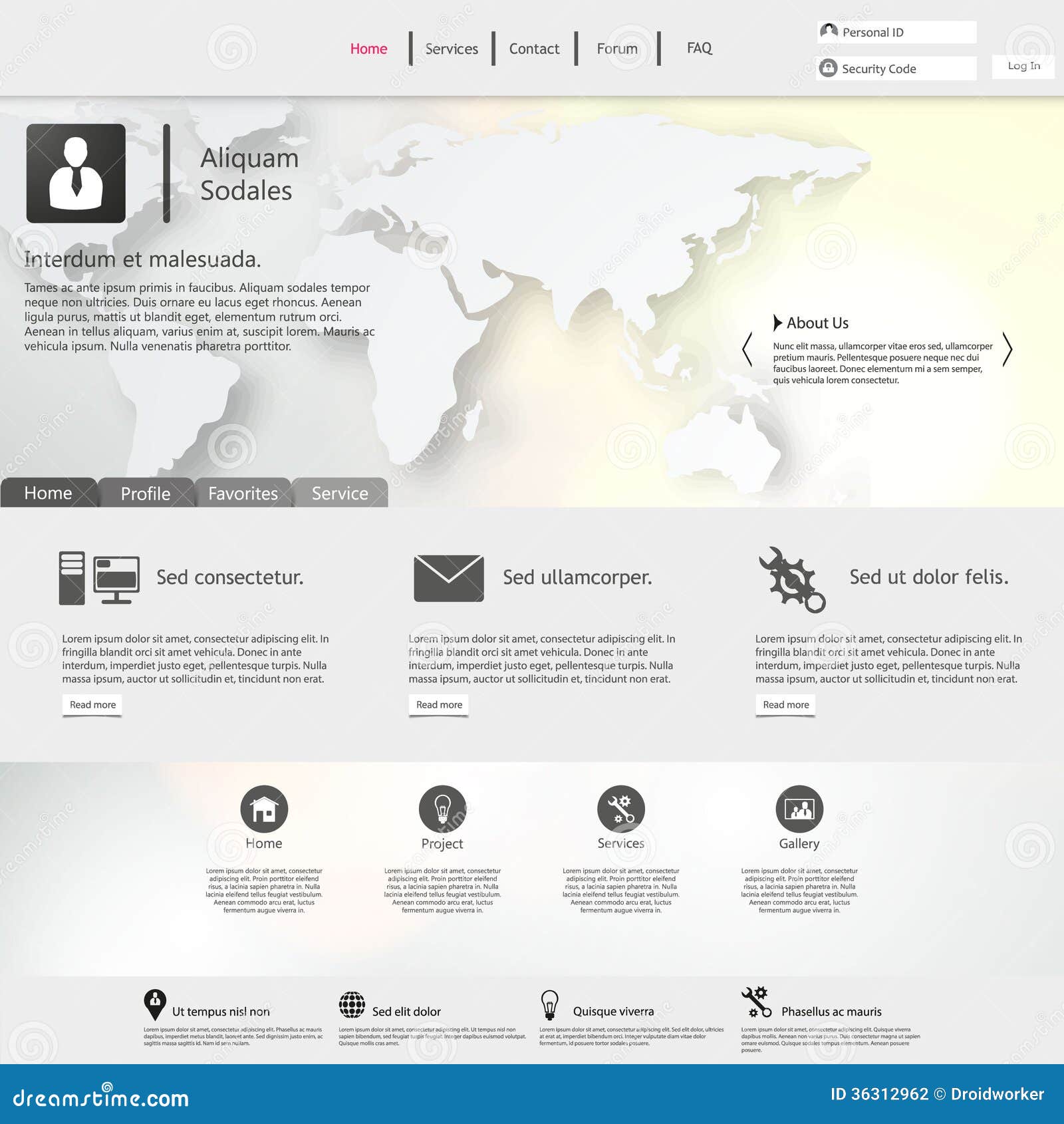 Web Design Elements. Templates for Website. Stock Vector - Illustration ...