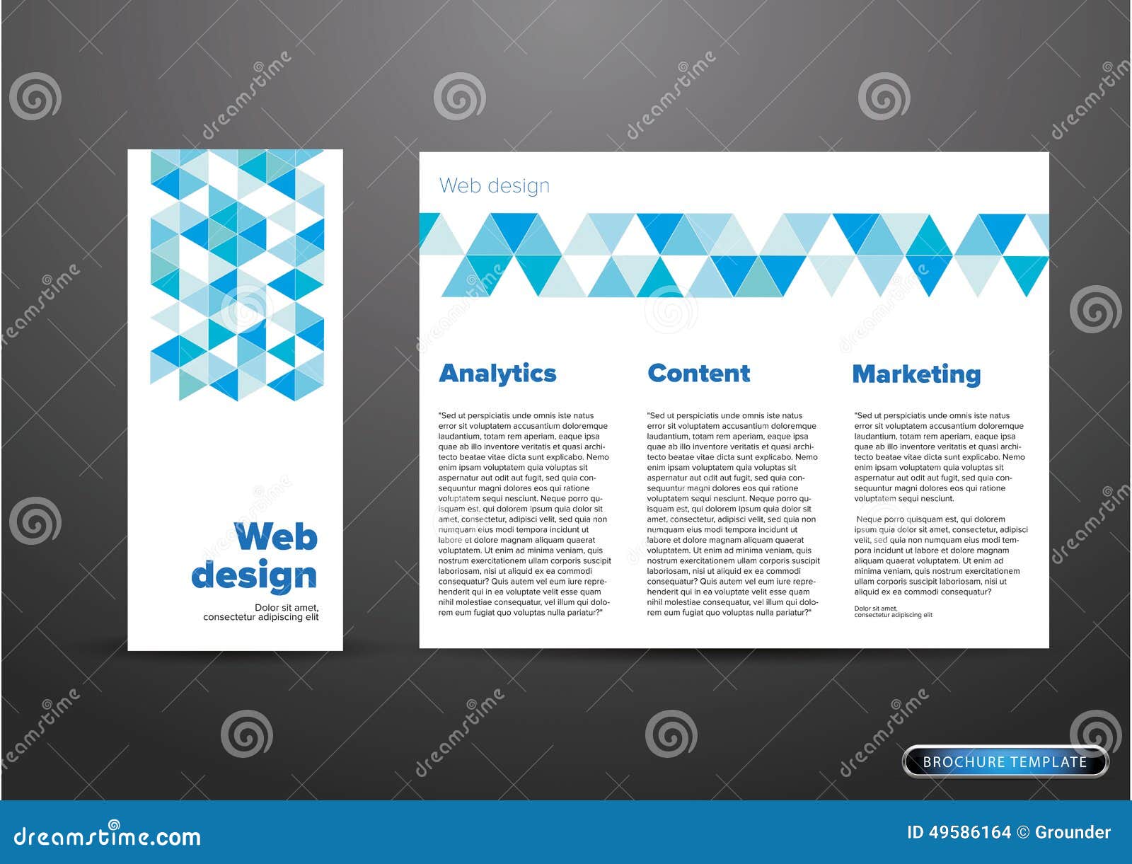 Web Design Flyer or Brochure Stock Vector - Illustration of corporate ...