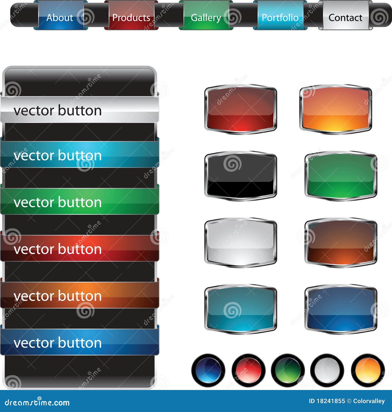 Web Design Frame Buttons Set Stock Vector - Illustration of icon, high ...