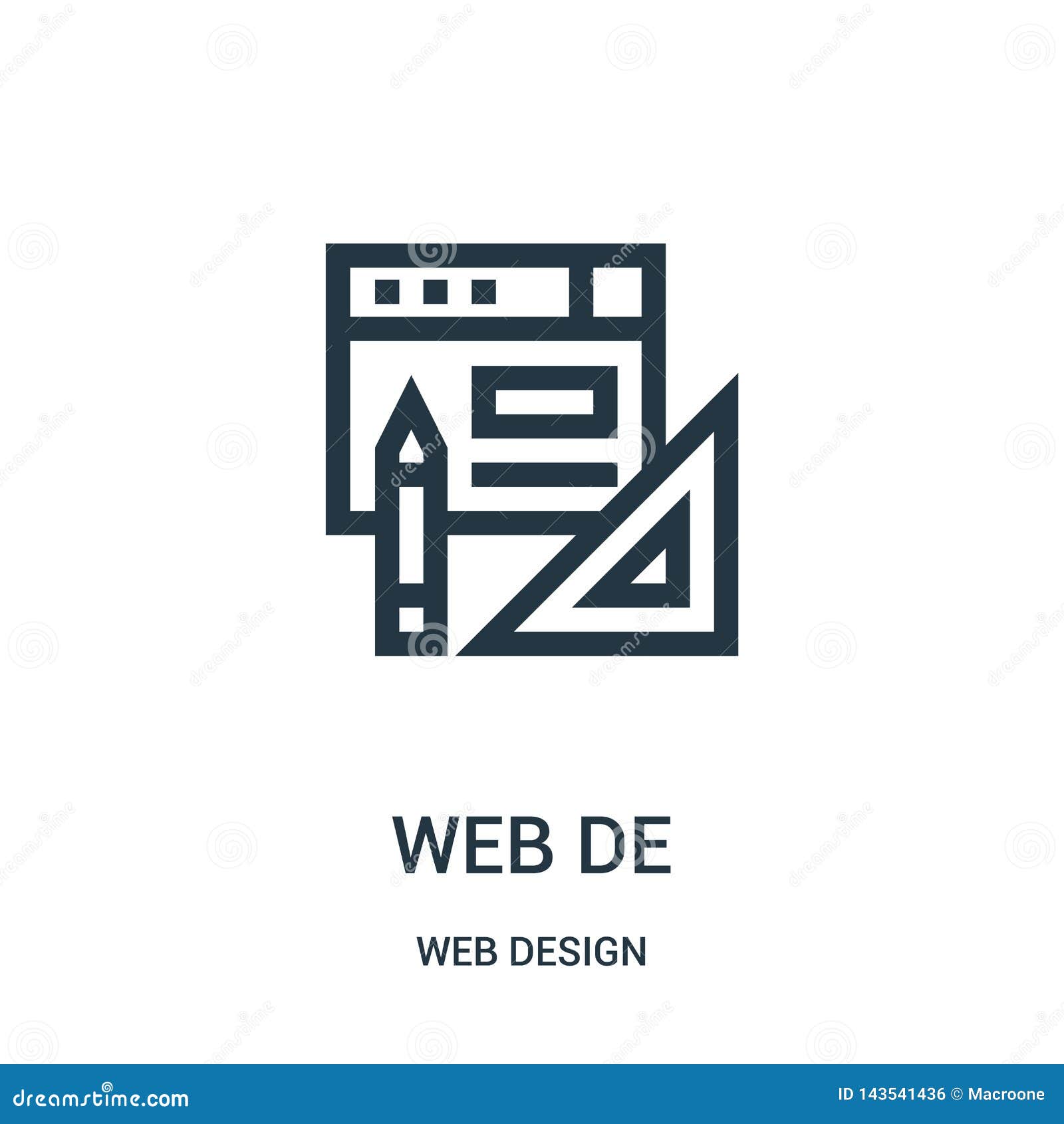 Web Design Icon Vector from Web Design Collection. Thin Line Web Design ...