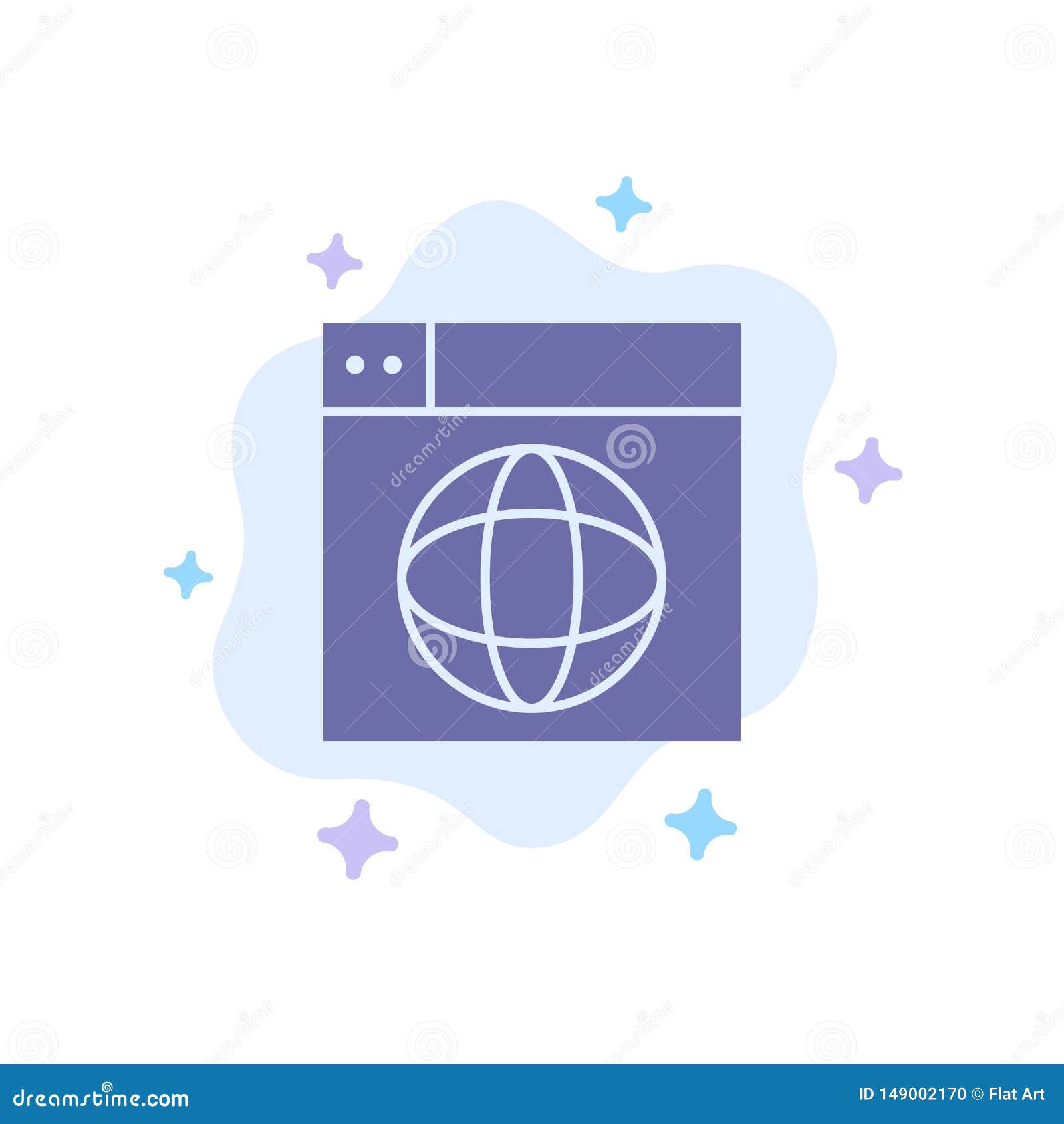 Web, Design, Internet, Globe, World Blue Icon on Abstract Cloud ...