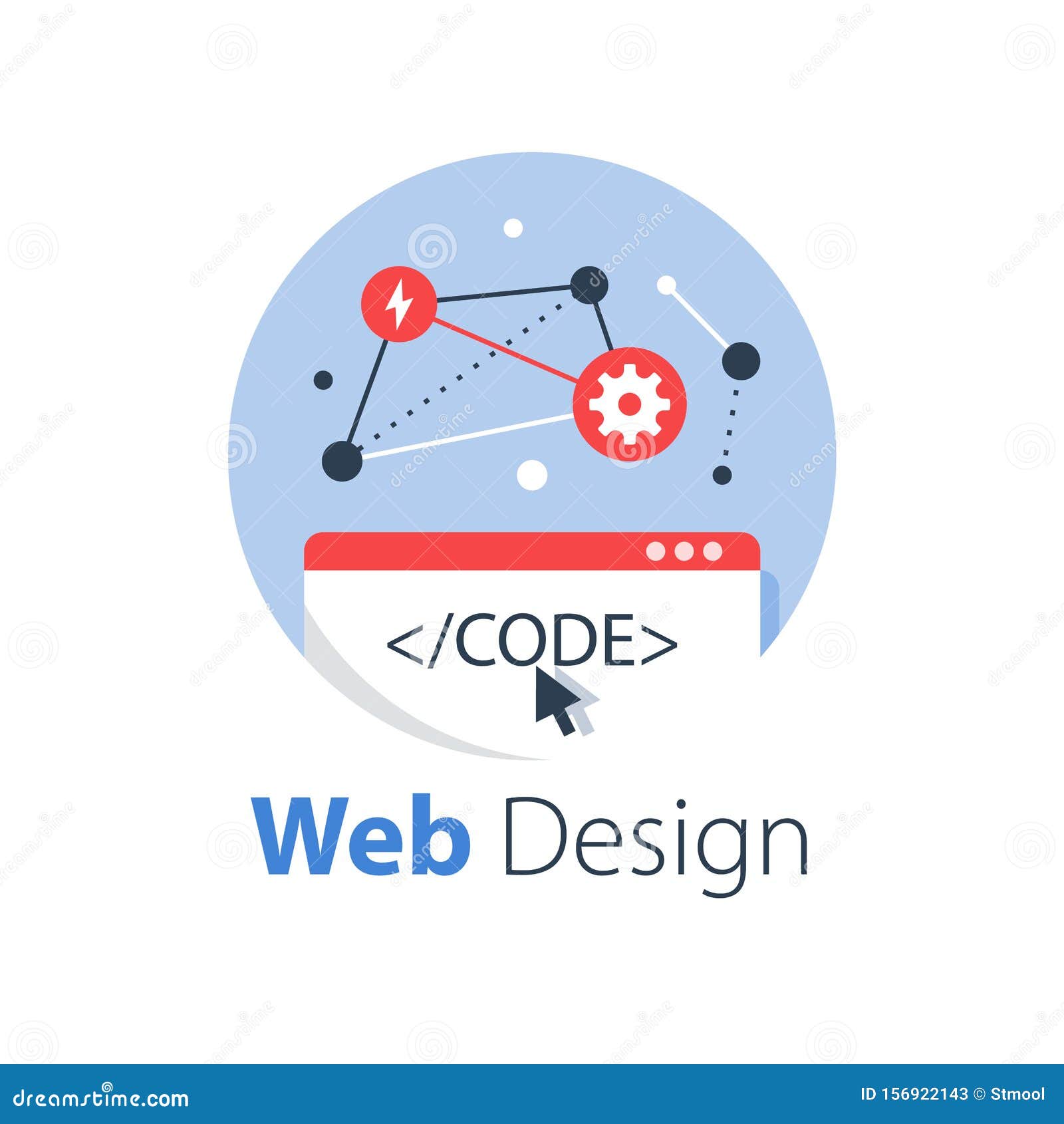 Hosting Services And Data Base Flowchart Vector Illustration | CartoonDealer.com #90663904