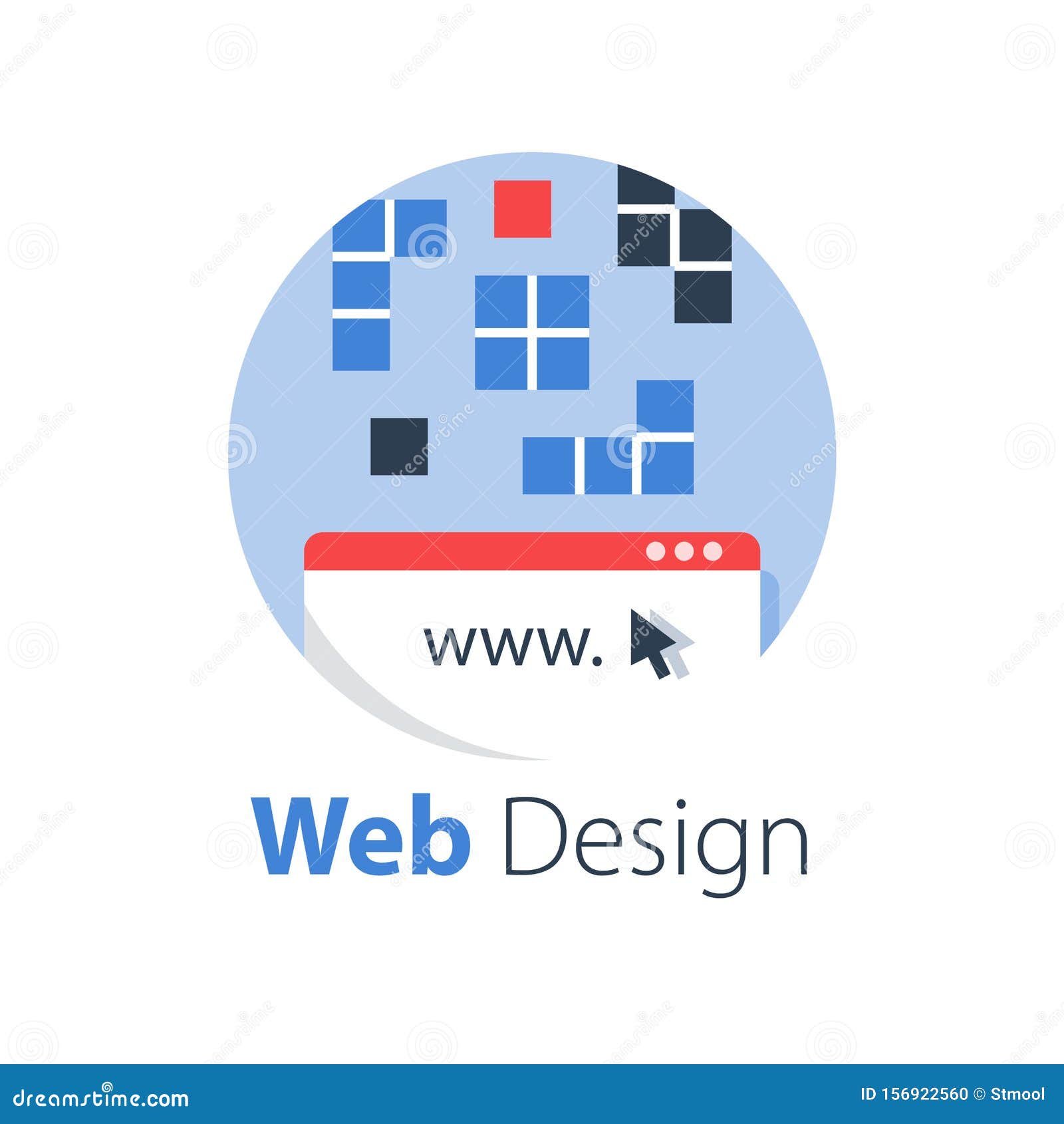 Web Design, Internet Technology, Software Development, Hosting Services Stock Vector ...