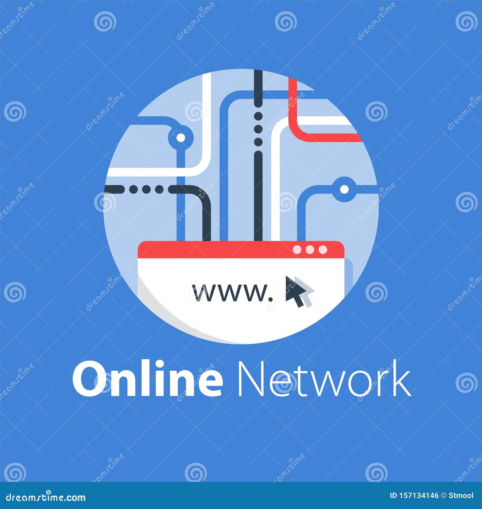 Hosting Services And Data Base Flowchart Vector Illustration | CartoonDealer.com #90663904