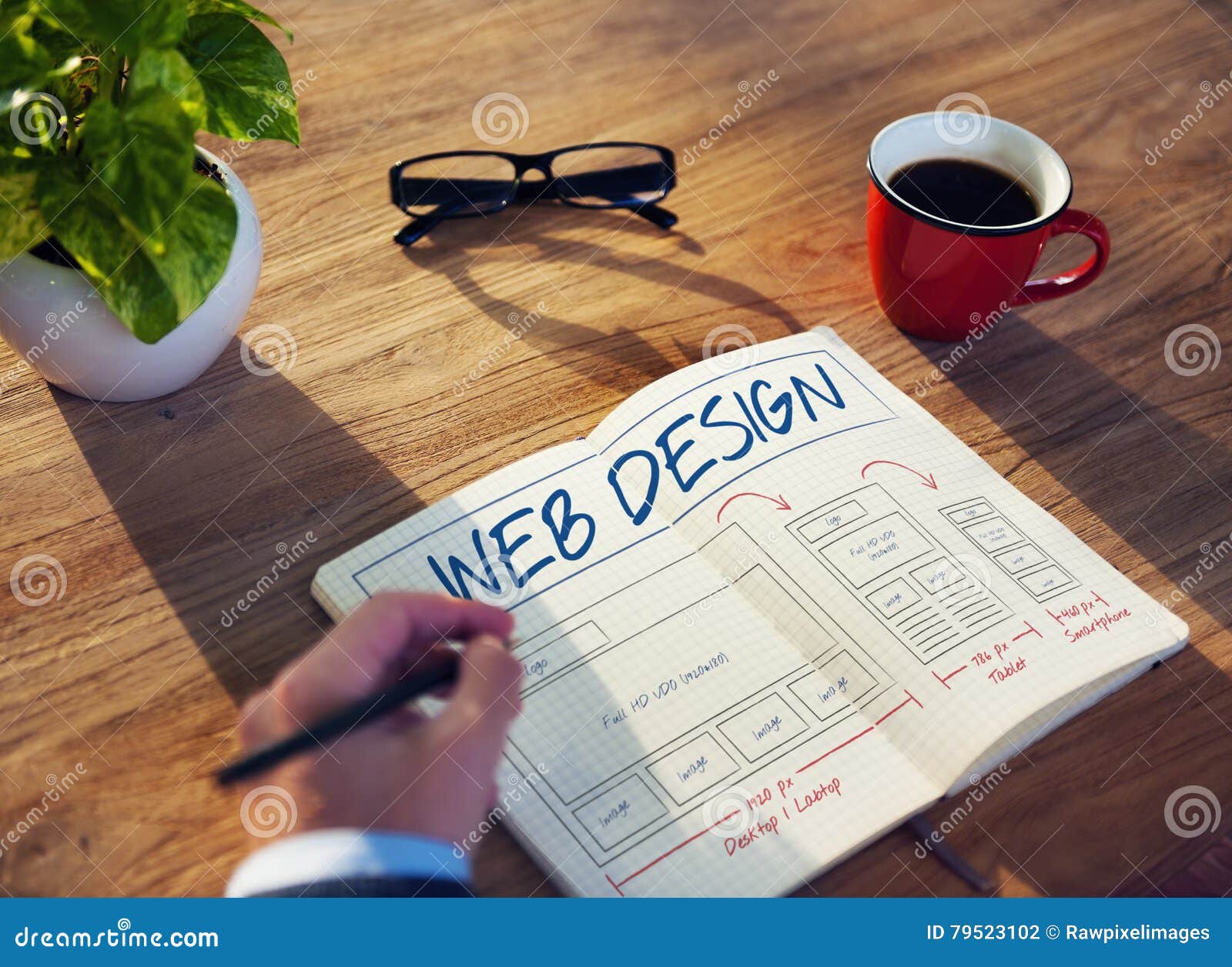 Web Design Layout Content Template Graphic Concept Stock Photo - Image ...