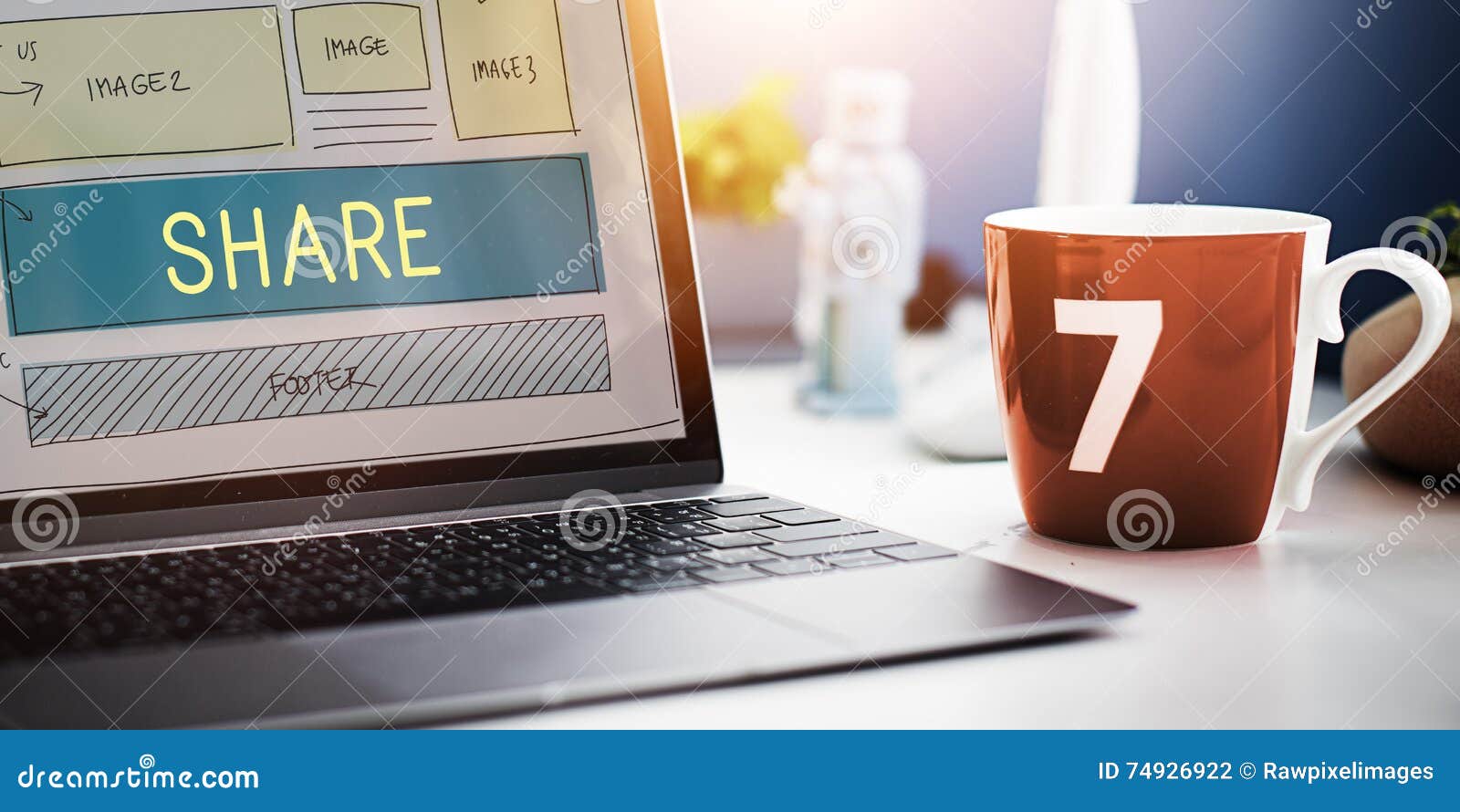 Web Design Layout Share Sharing Concept Stock Photo - Image of ...