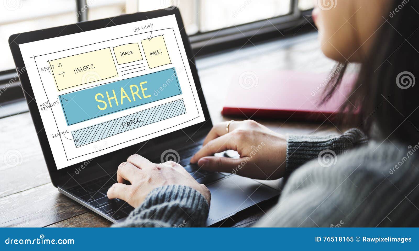 Web Design Layout Share Sharing Concept Stock Image - Image of notebook ...