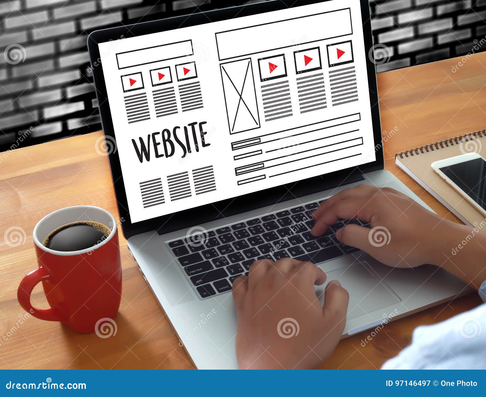 Web Design Layout Sketch Drawing Software Media WWW and Graphic Stock ...