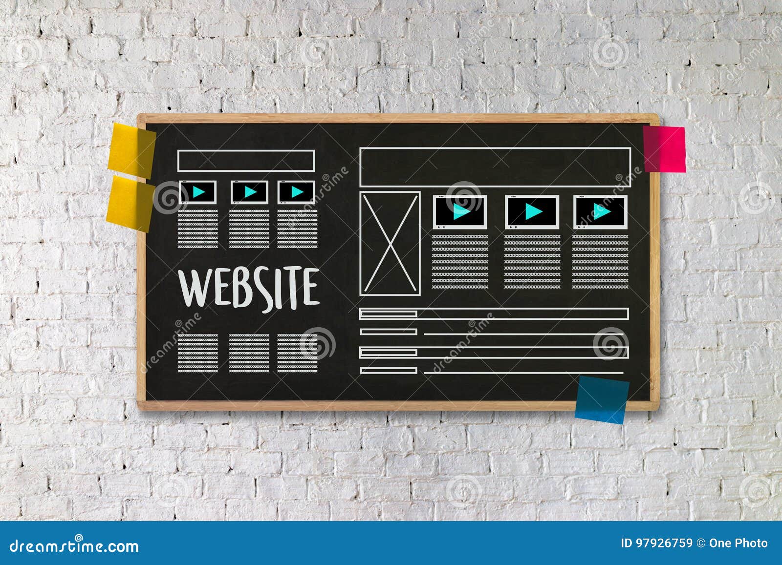 Web Design Layout Sketch Drawing Software Media WWW and Graphic Stock ...