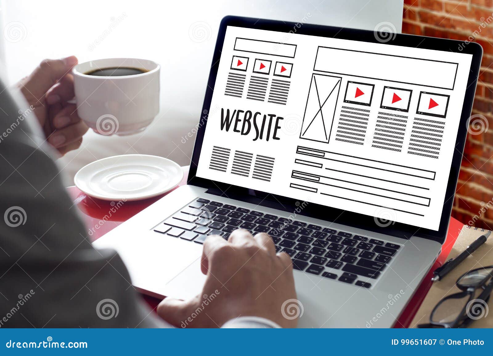 Web Design Layout Sketch Drawing Software Media WWW and Graphic Stock ...