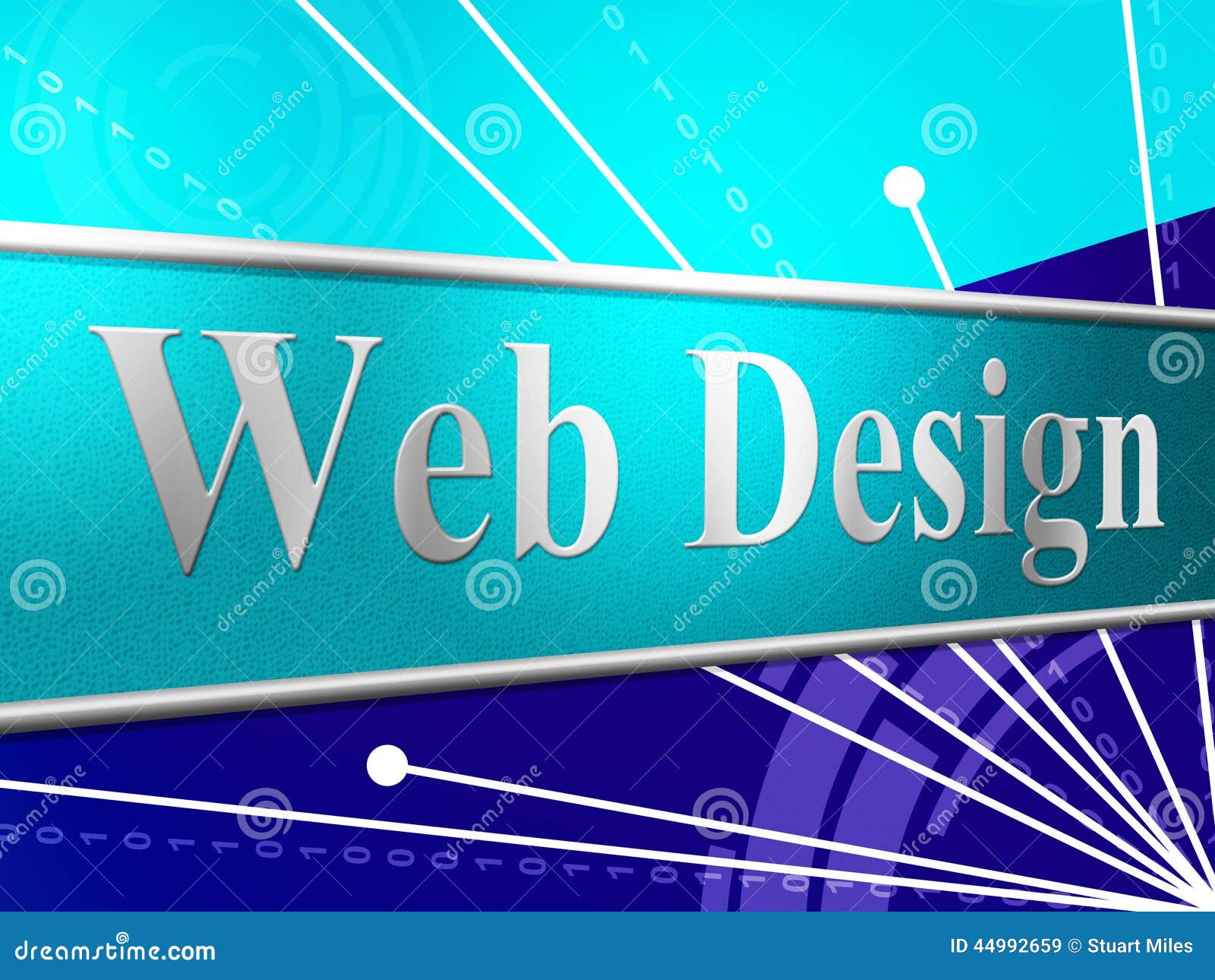 Web Design Means Websites Online and Net Stock Illustration ...