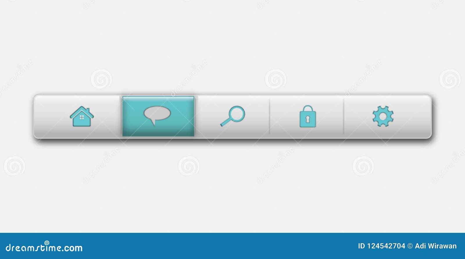 White Clean Navigation Bar Vector Template Design Easy To Edit Stock ...