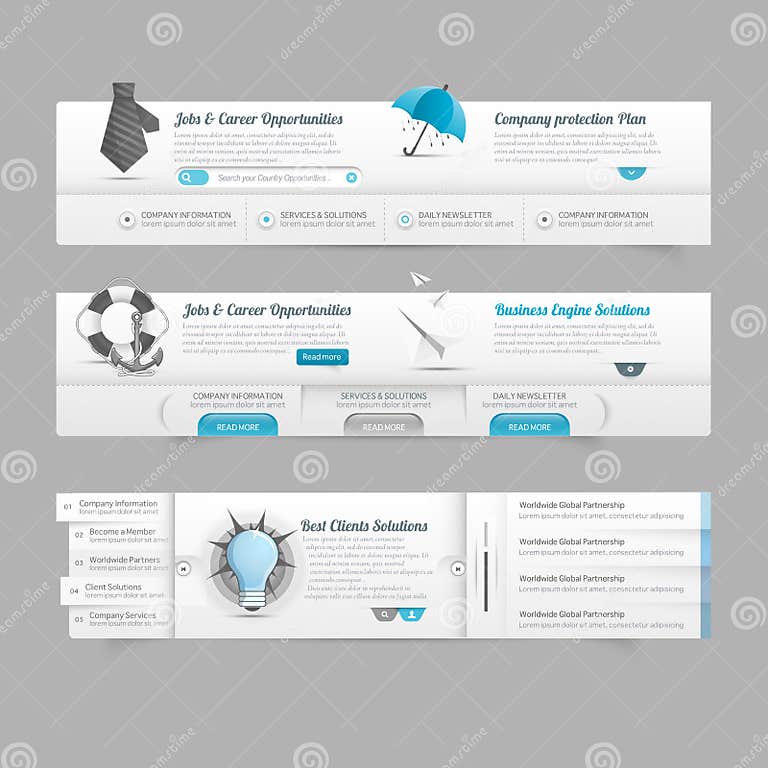Web Design Menu Navigation Elements:Image Slider Stock Vector ...