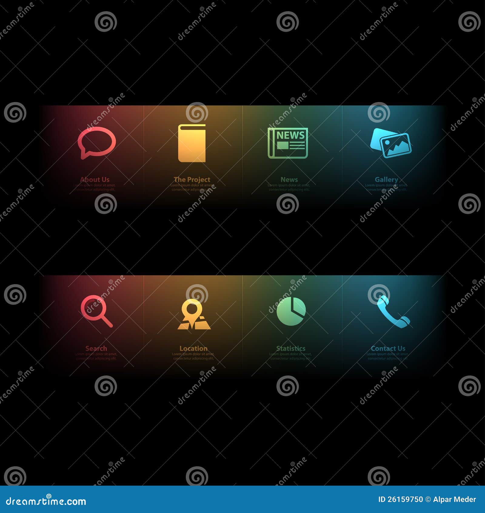 Web design Menu template stock vector. Illustration of layout - 26159750