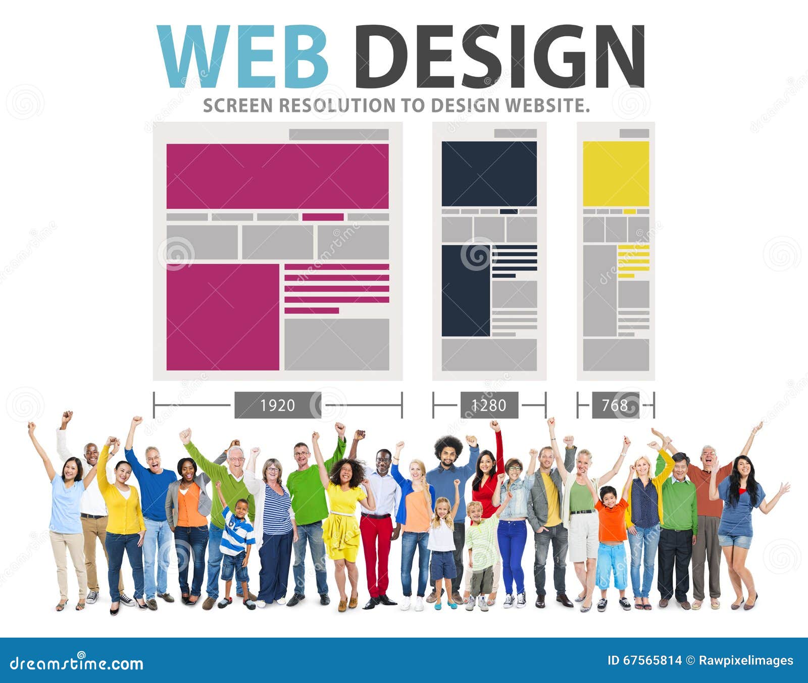 Web Design Network Website Ideas Media Information Concept Stock Photo ...