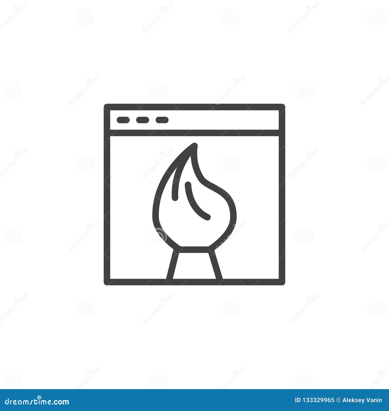 Web design outline icon stock vector. Illustration of stroke - 133329965