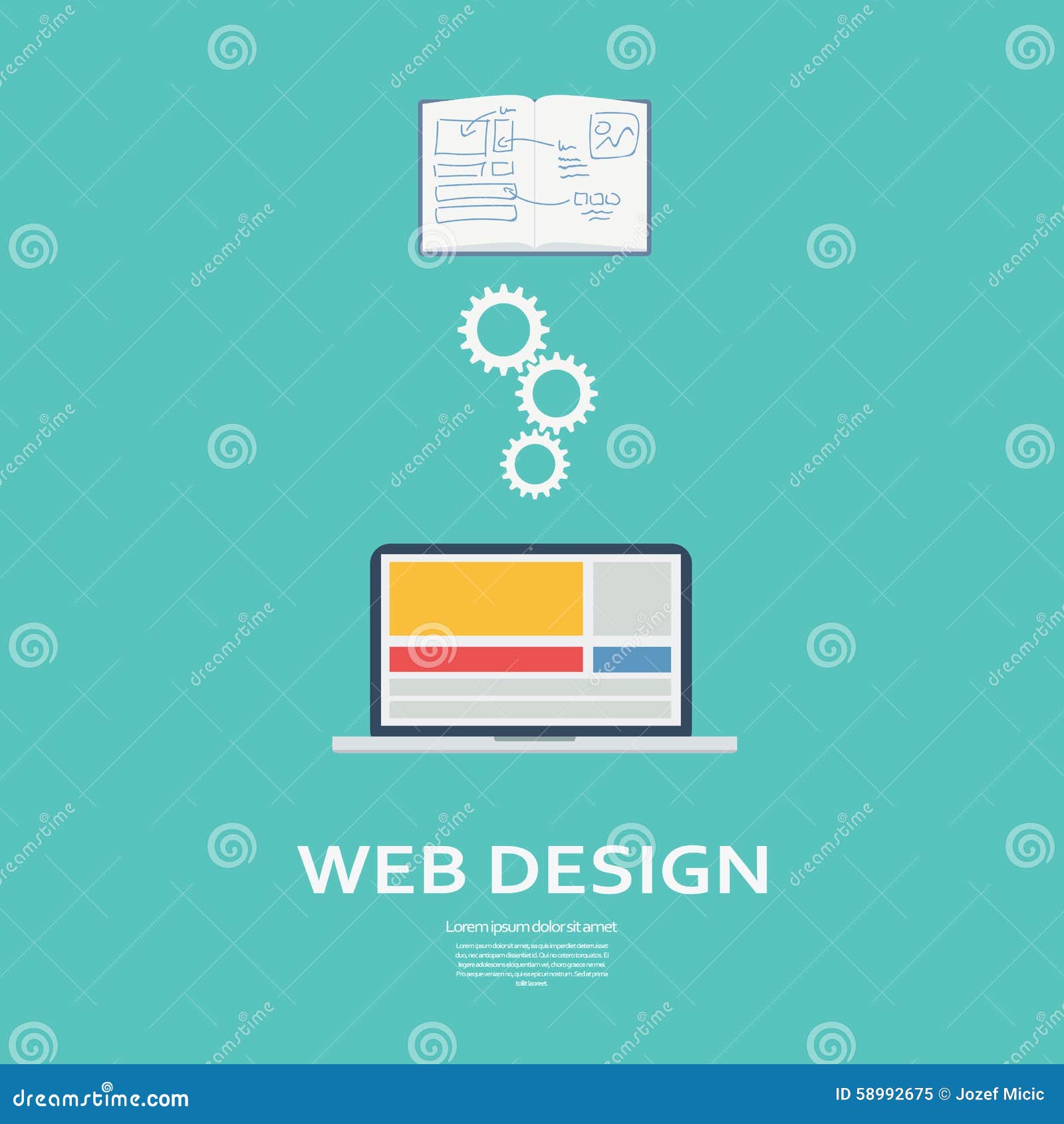 Web Design Process Vector Infographics. Website Stock Vector ...