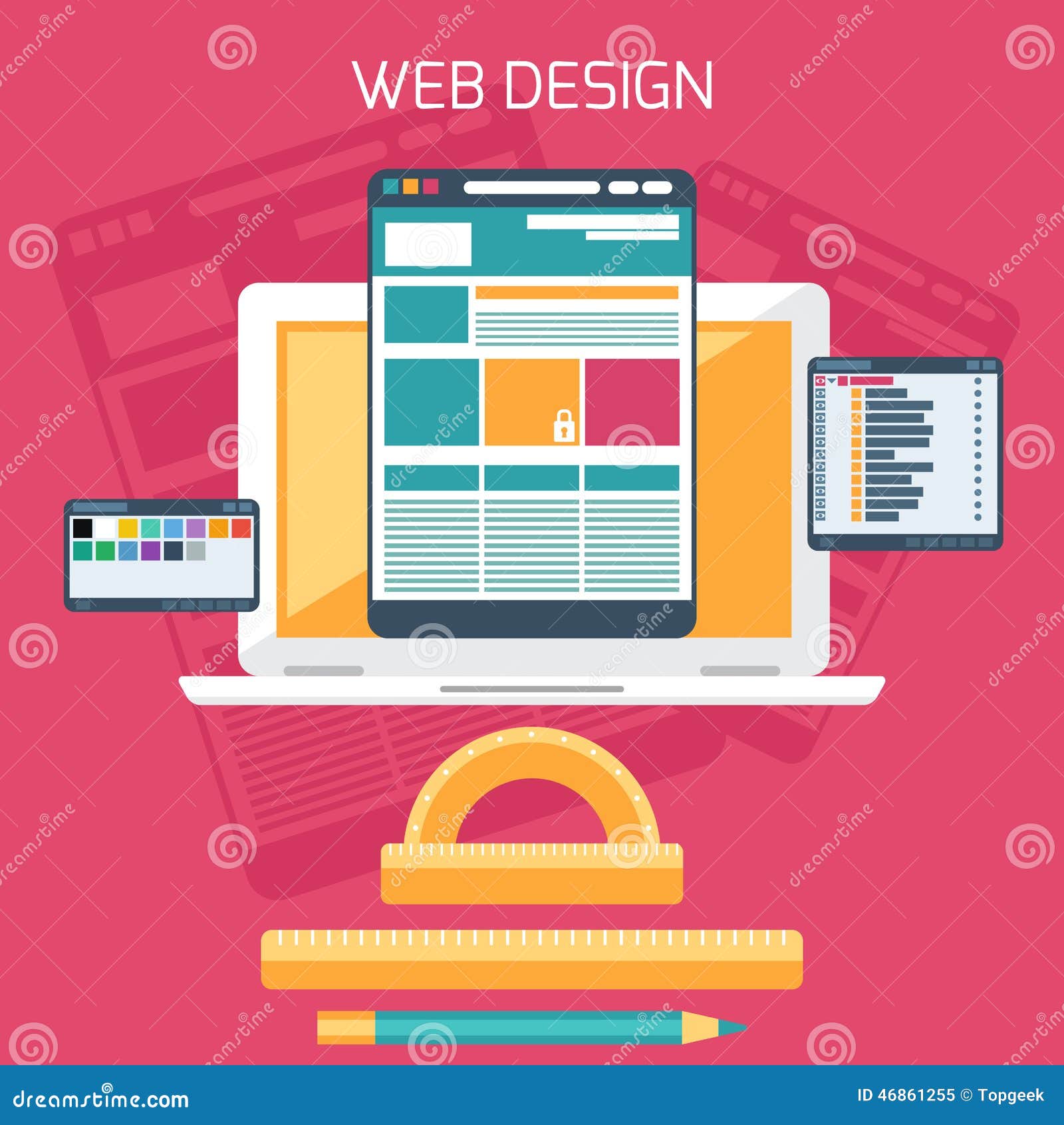 Web Design. Program for Design and Architecture. Stock Vector ...
