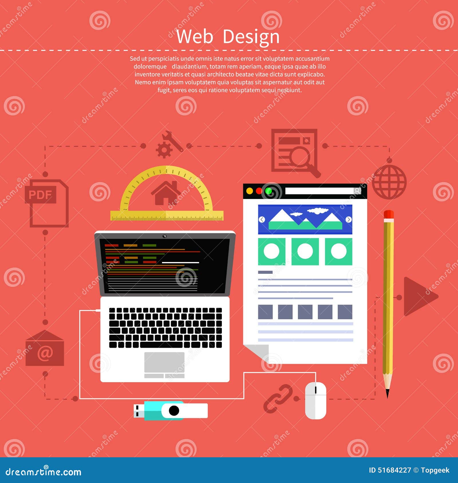 Web Design. Program for Design and Architecture Stock Vector ...