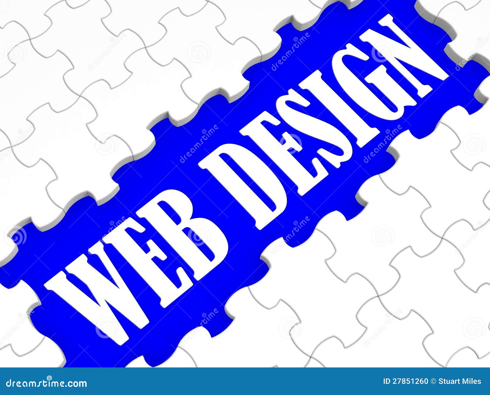 Web Design Puzzle Shows Website Concept Stock Illustration ...