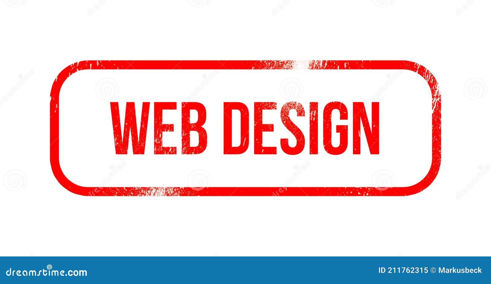 Web Design - Red Grunge Rubber, Stamp Stock Illustration - Illustration ...