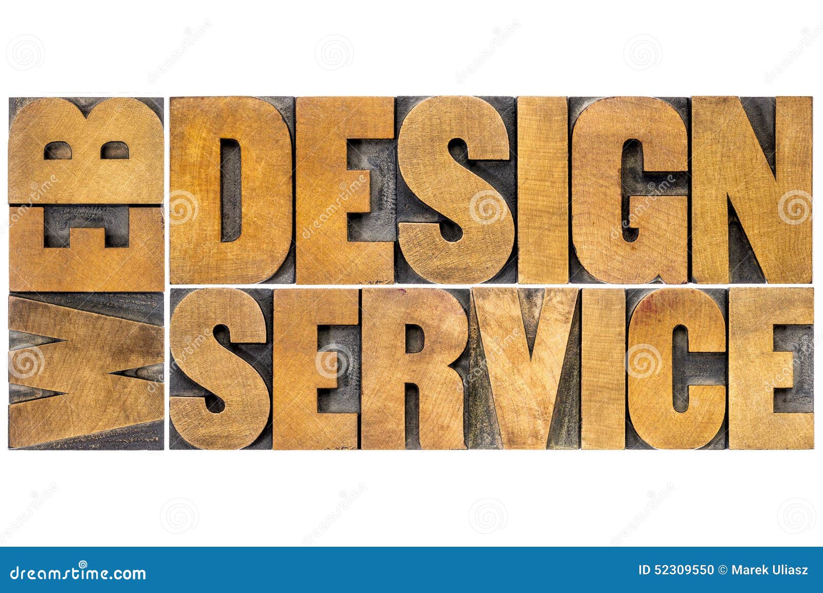 Web Design Service Typography Stock Photo - Image of letterpress, wood ...