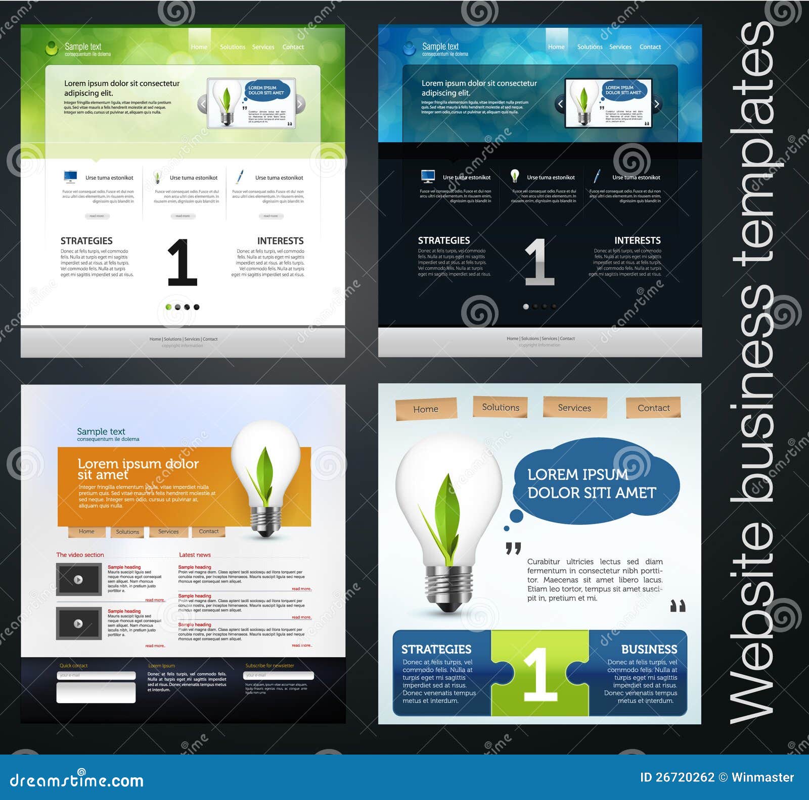 Web design set stock vector. Illustration of design, online - 26720262