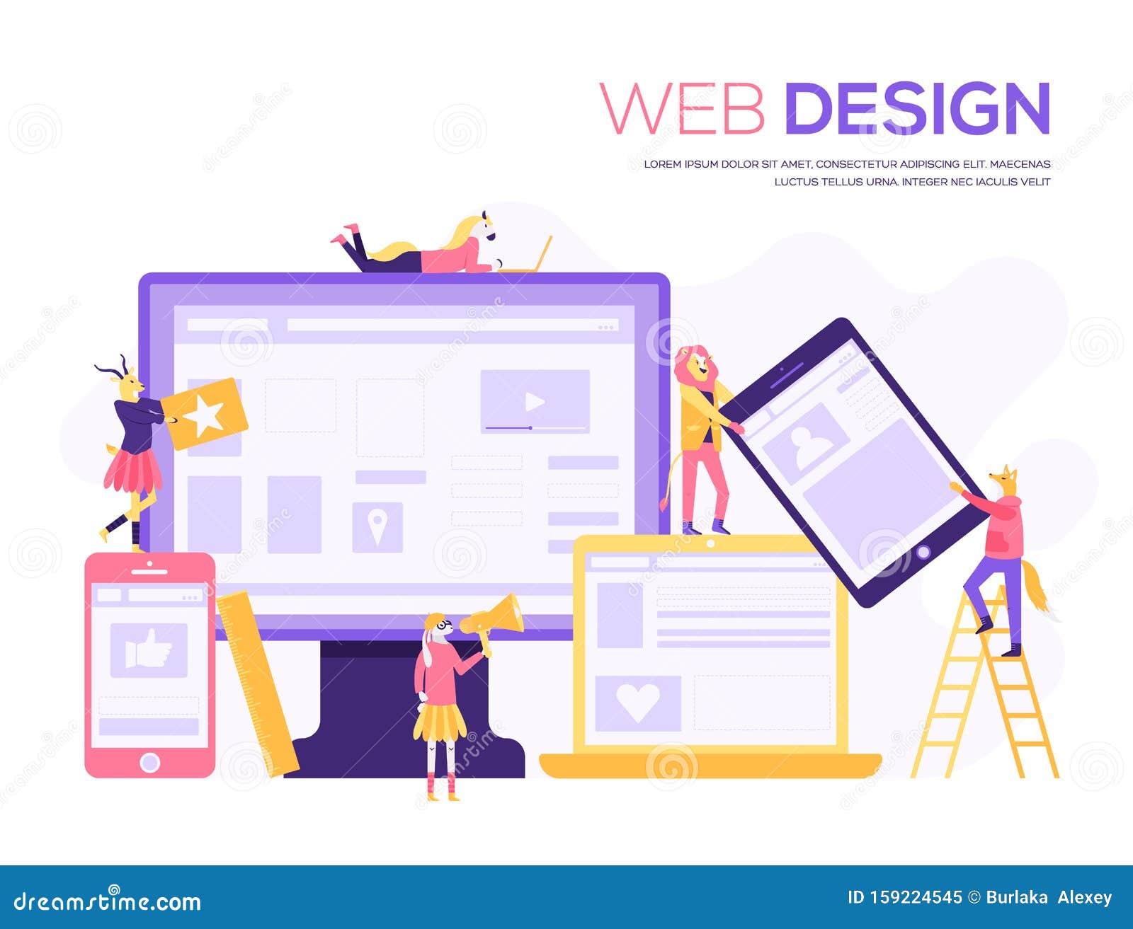 The Web Design Structure and is the Social Public Stock Vector ...