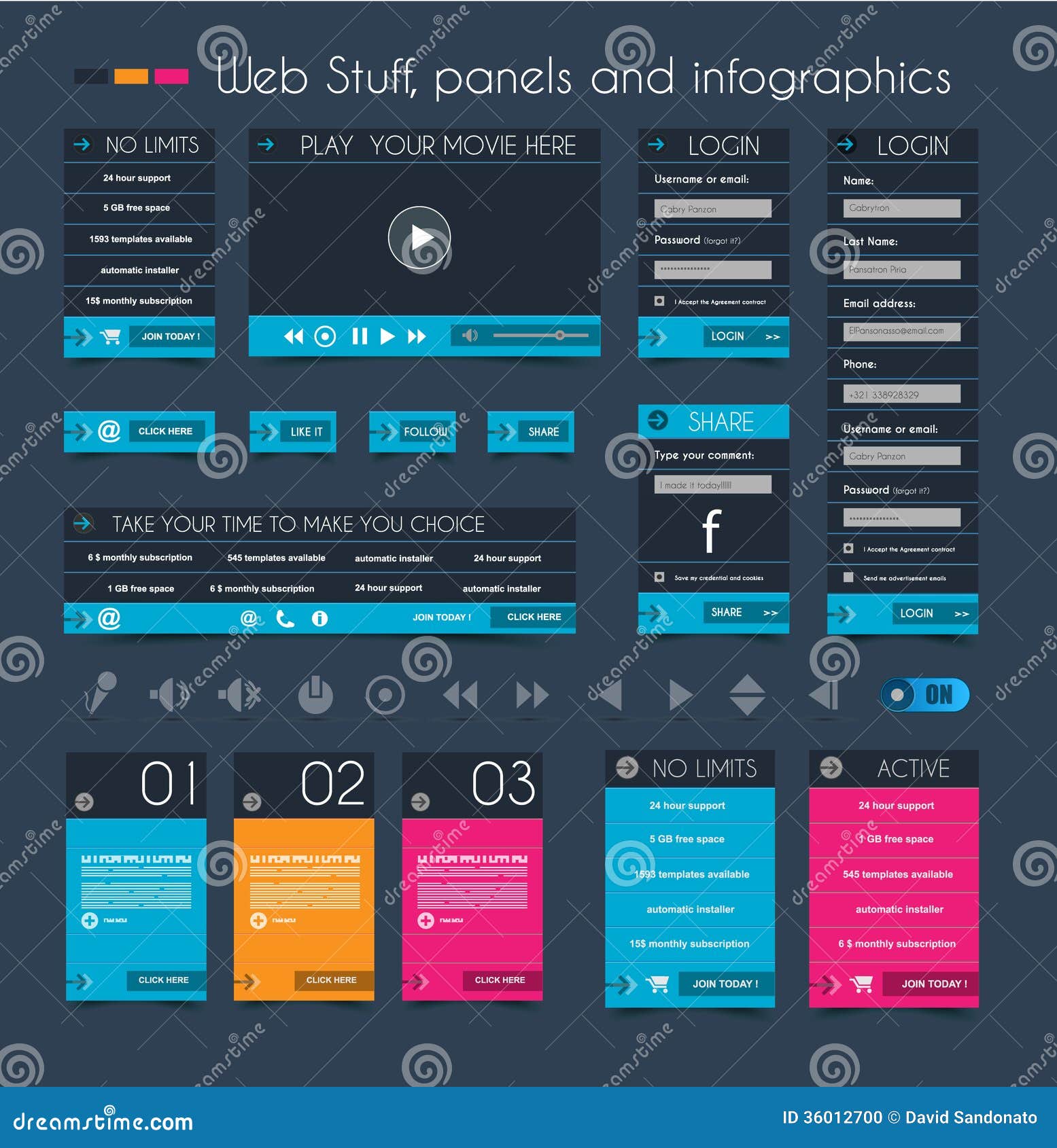 Web Design Stuff: Price Panel and Infographic Stock Illustration ...