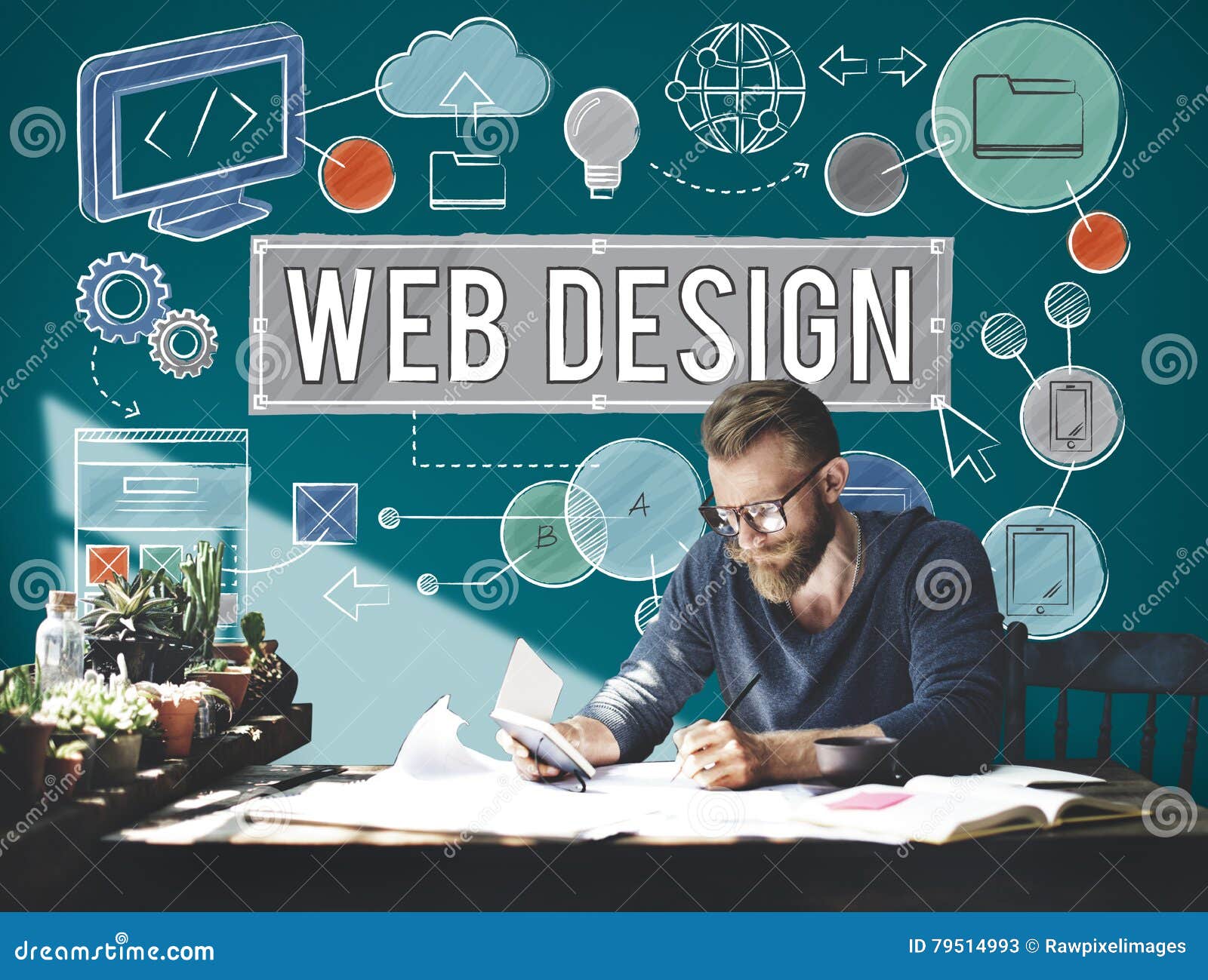 Web Design Technology Digital Illustrations Concept Stock Image - Image ...