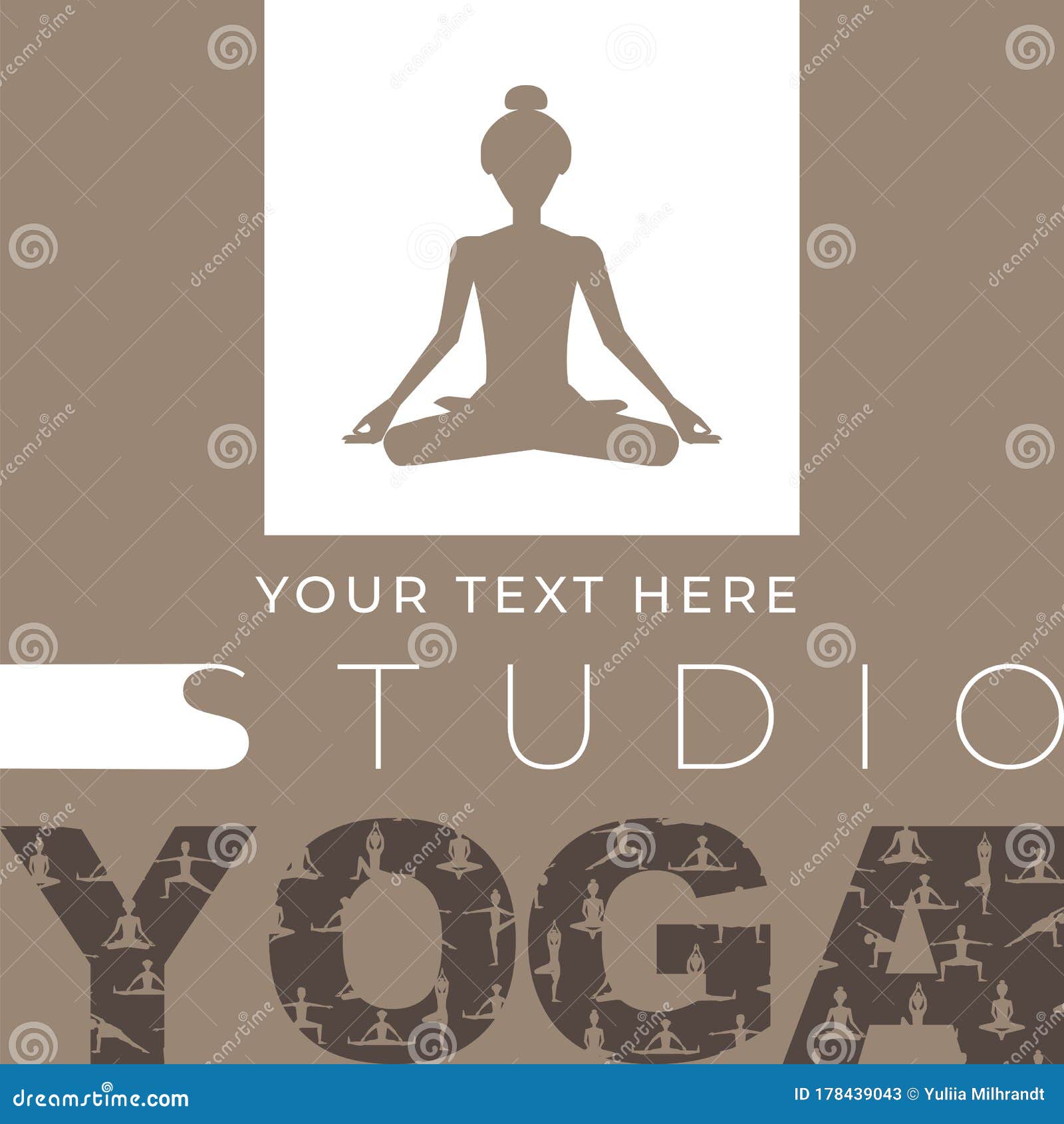 Design Template Banner, Poster for Yoga Studio. Vector Stock ...