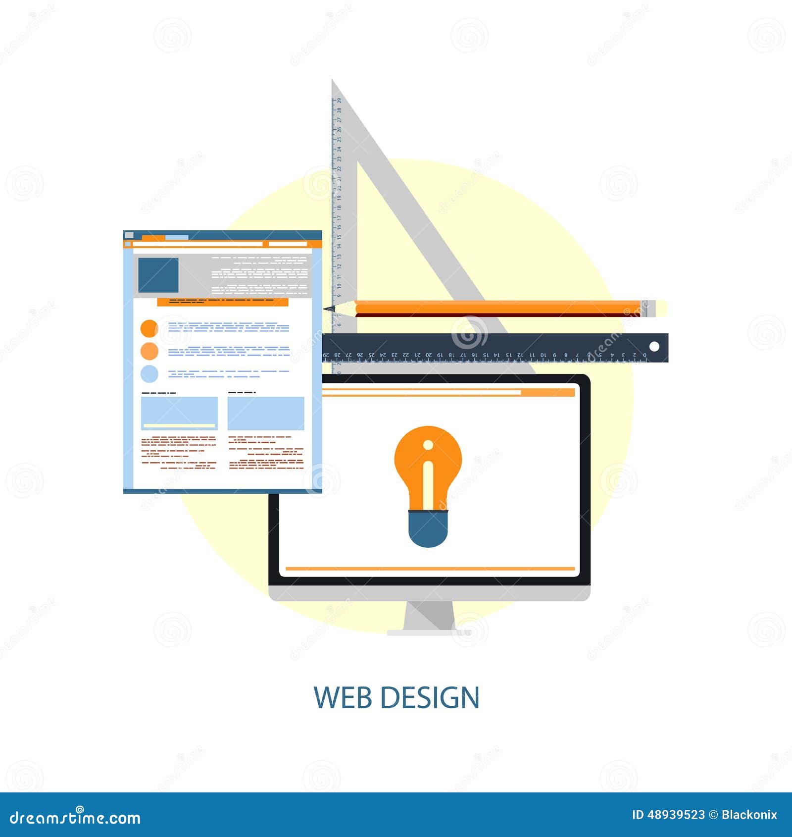 Web design themes stock illustration. Illustration of shot - 48939523