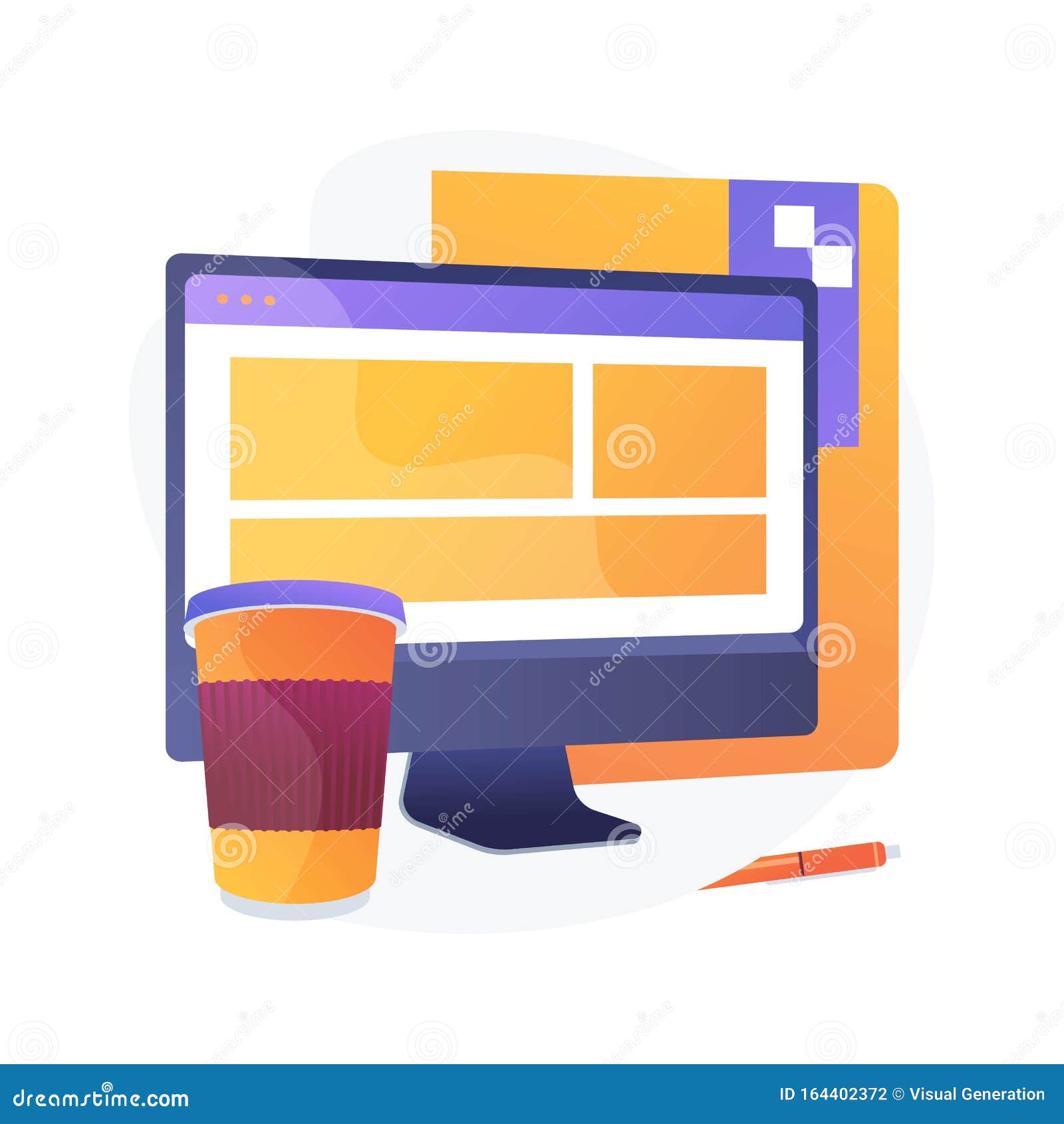 Web Design Vector Concept Metaphor Stock Vector - Illustration of ...