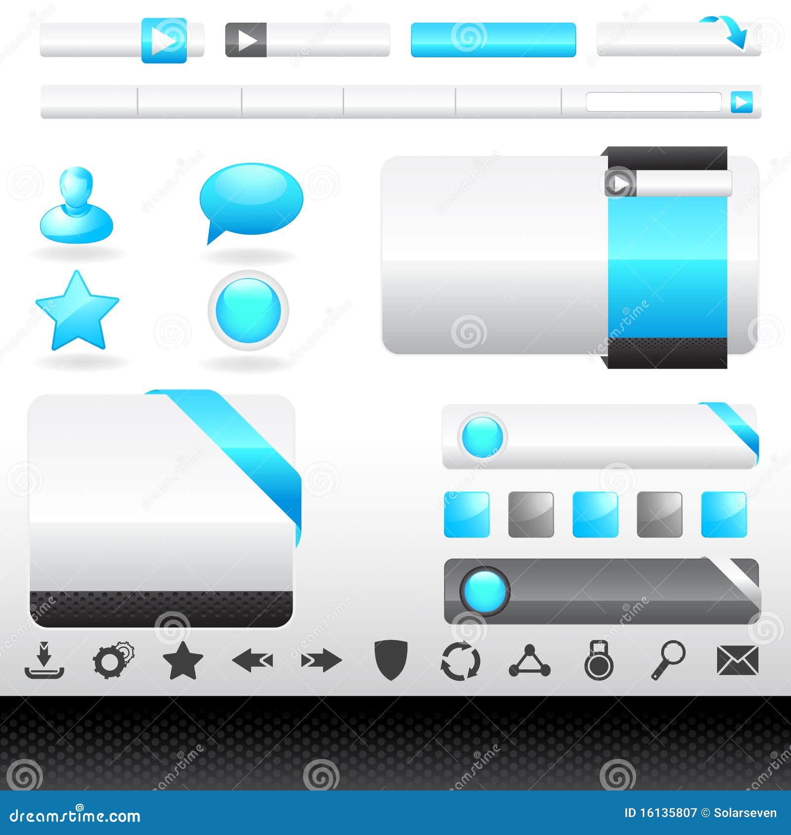 Web Design Vector Elements stock vector. Illustration of icons - 16135807