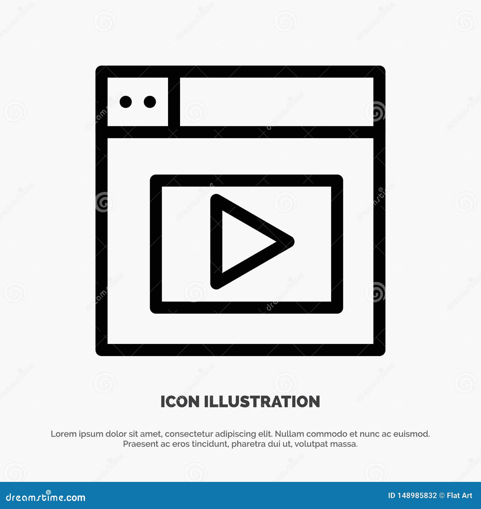 Web, Design, Video Line Icon Vector Stock Vector - Illustration of ...