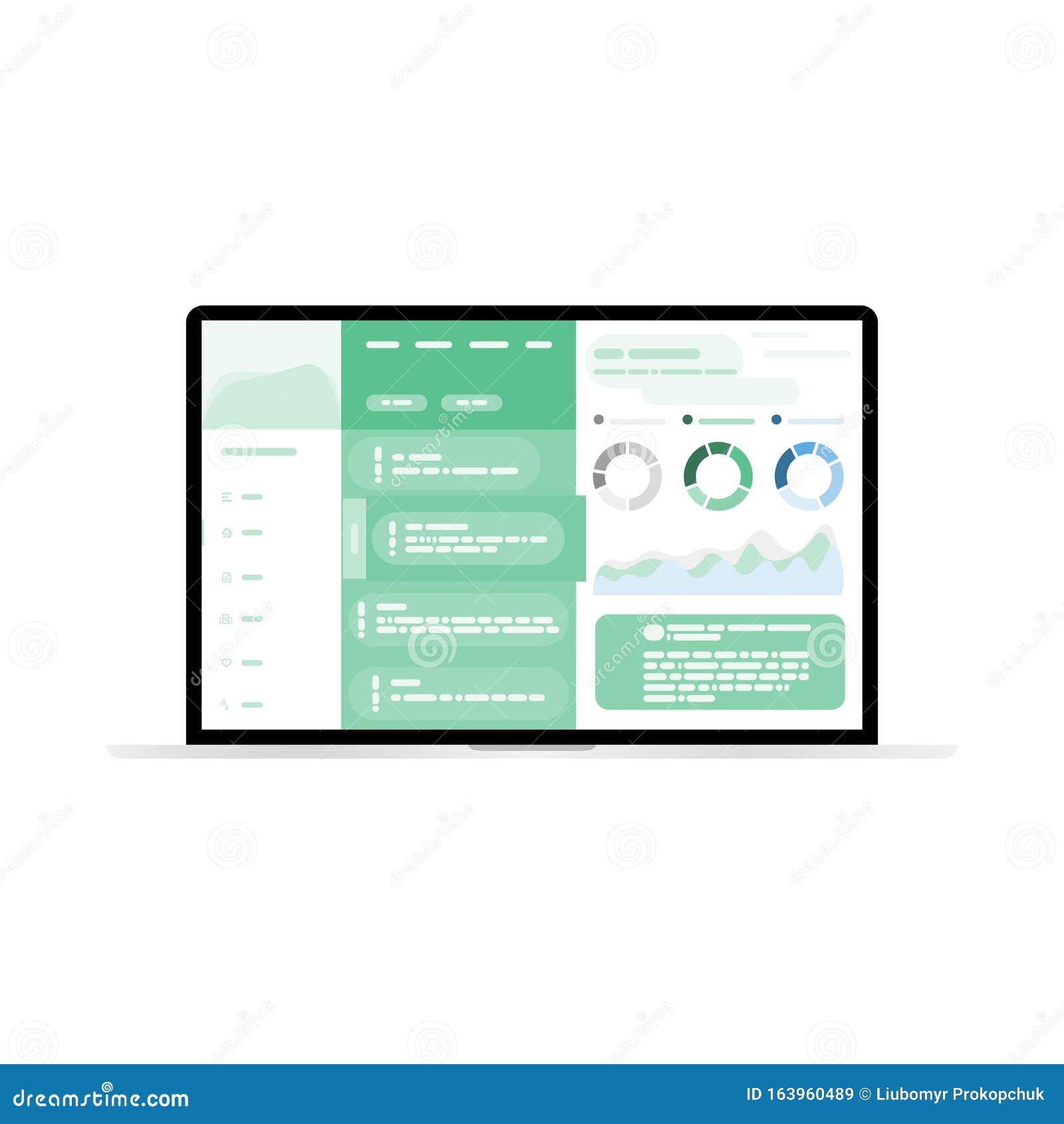 Web Design. Website Template for Laptop. Elements for Laptop and Web ...