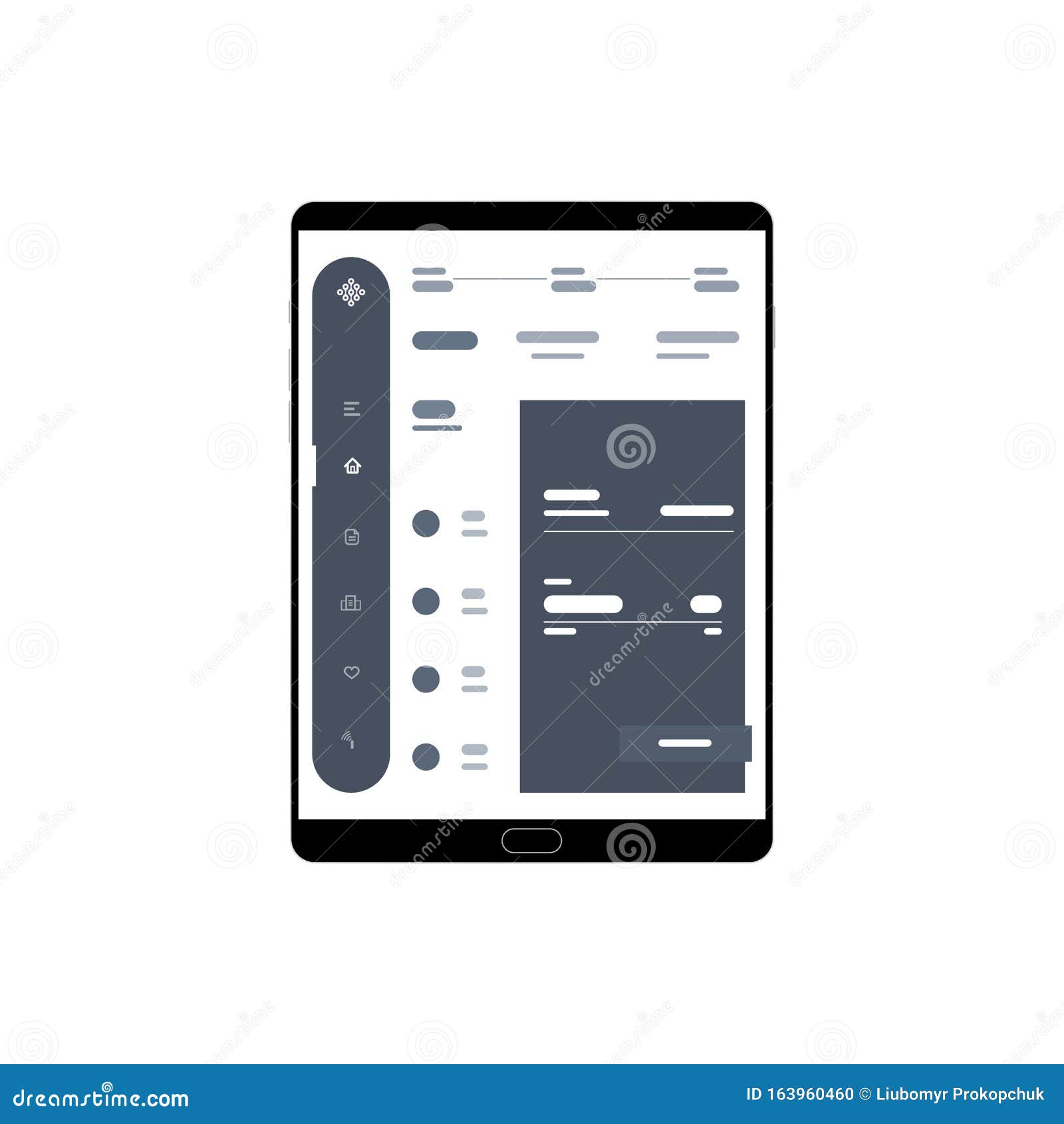 Web Design. Website Template for Tablet. Elements for Tablet and Web ...