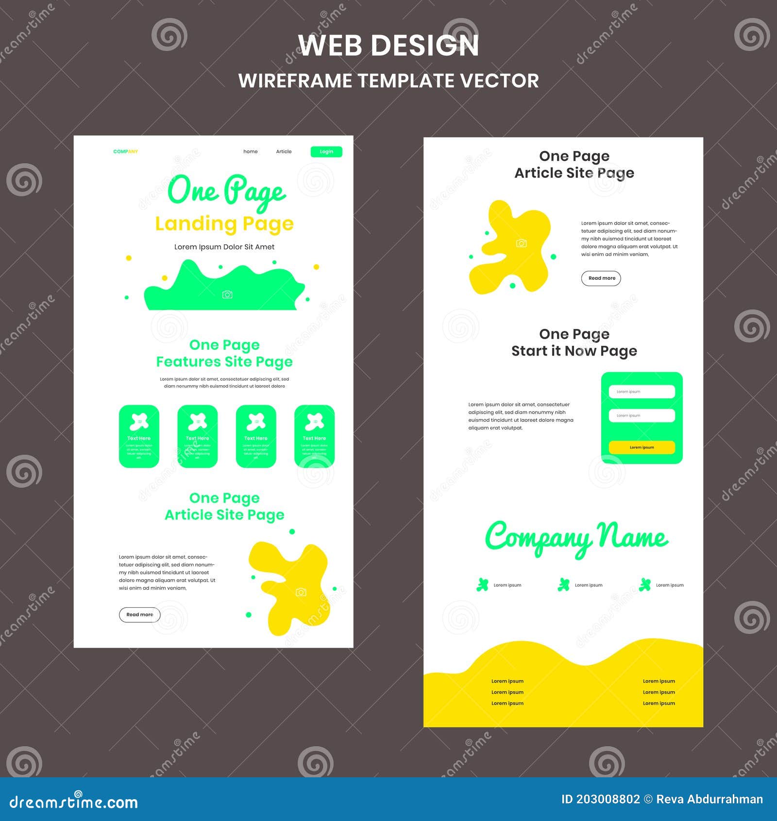 Web Design Wireframe Template Vector Editable Stock Vector ... Web Design Wireframe Template Vector Editable Stock Vector ...