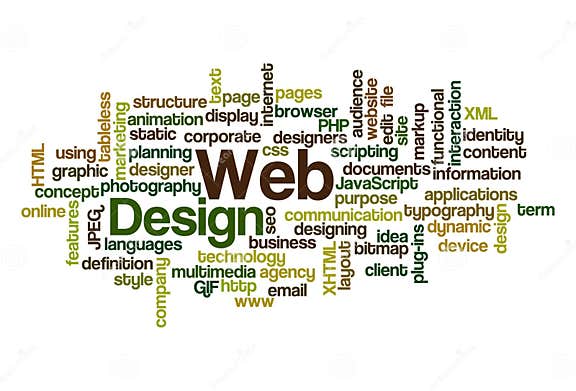 Web Design - Word Cloud stock illustration. Illustration of metaphor ...