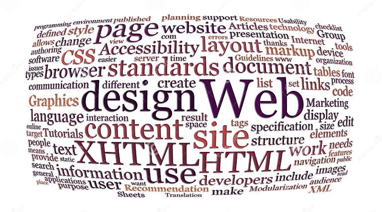 Web design word cloud stock illustration. Illustration of concept - 15920789