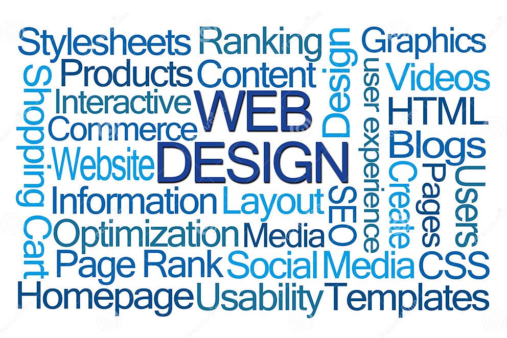 Web Design Word Cloud stock image. Image of layout, usability - 63719925