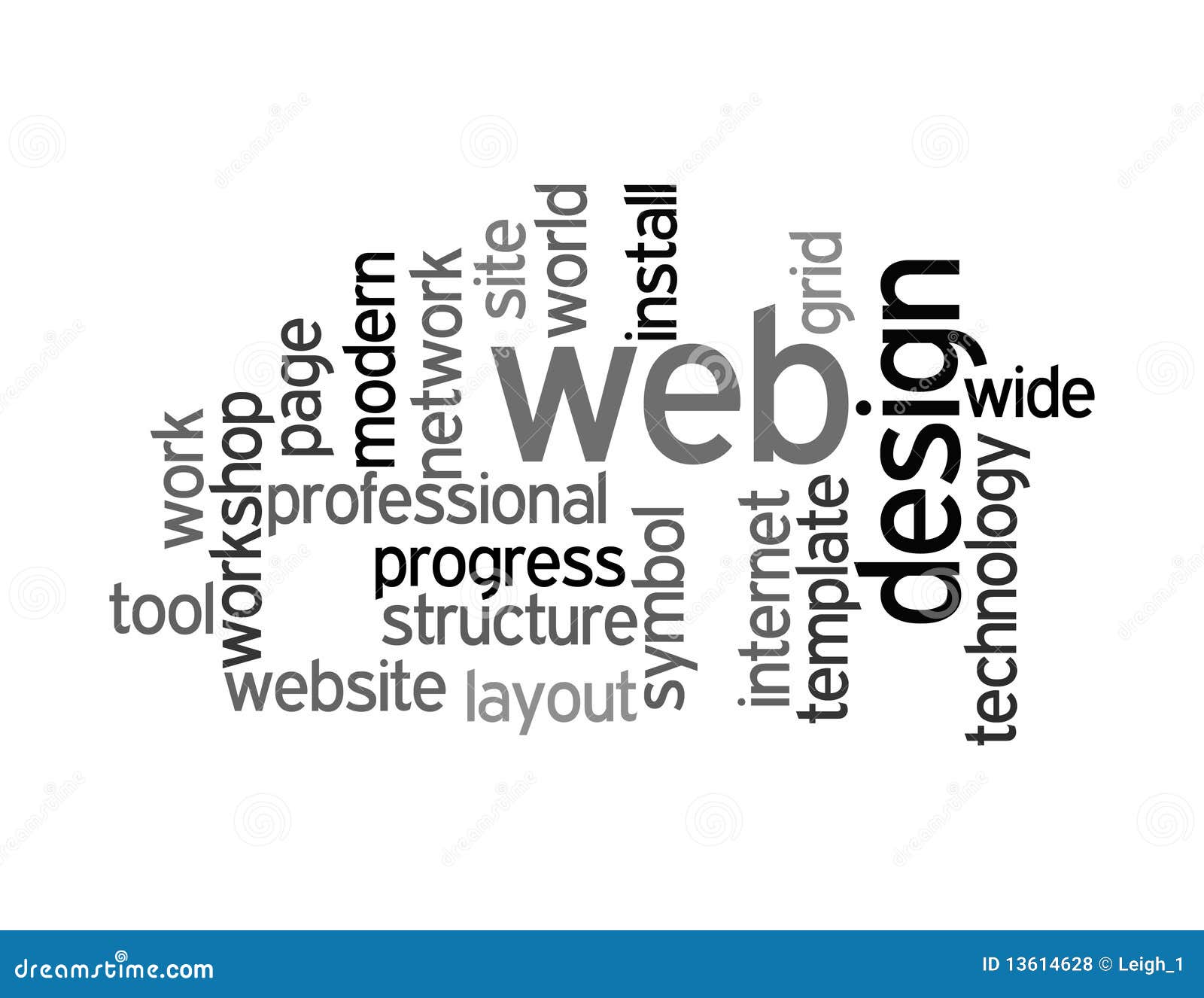 Web design word collage stock vector. Illustration of layout - 13614628