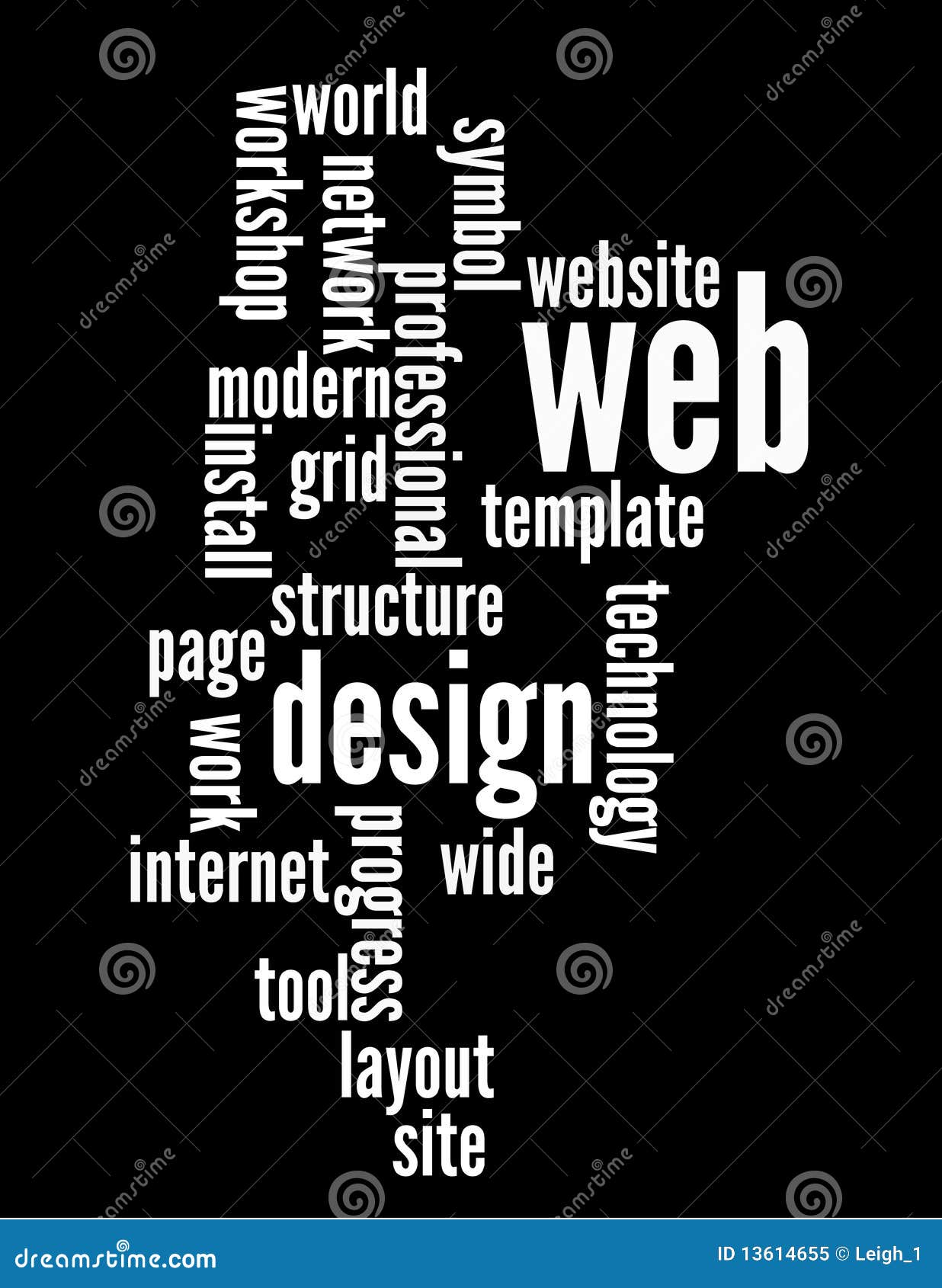 Web design word collage stock vector. Illustration of font - 13614655