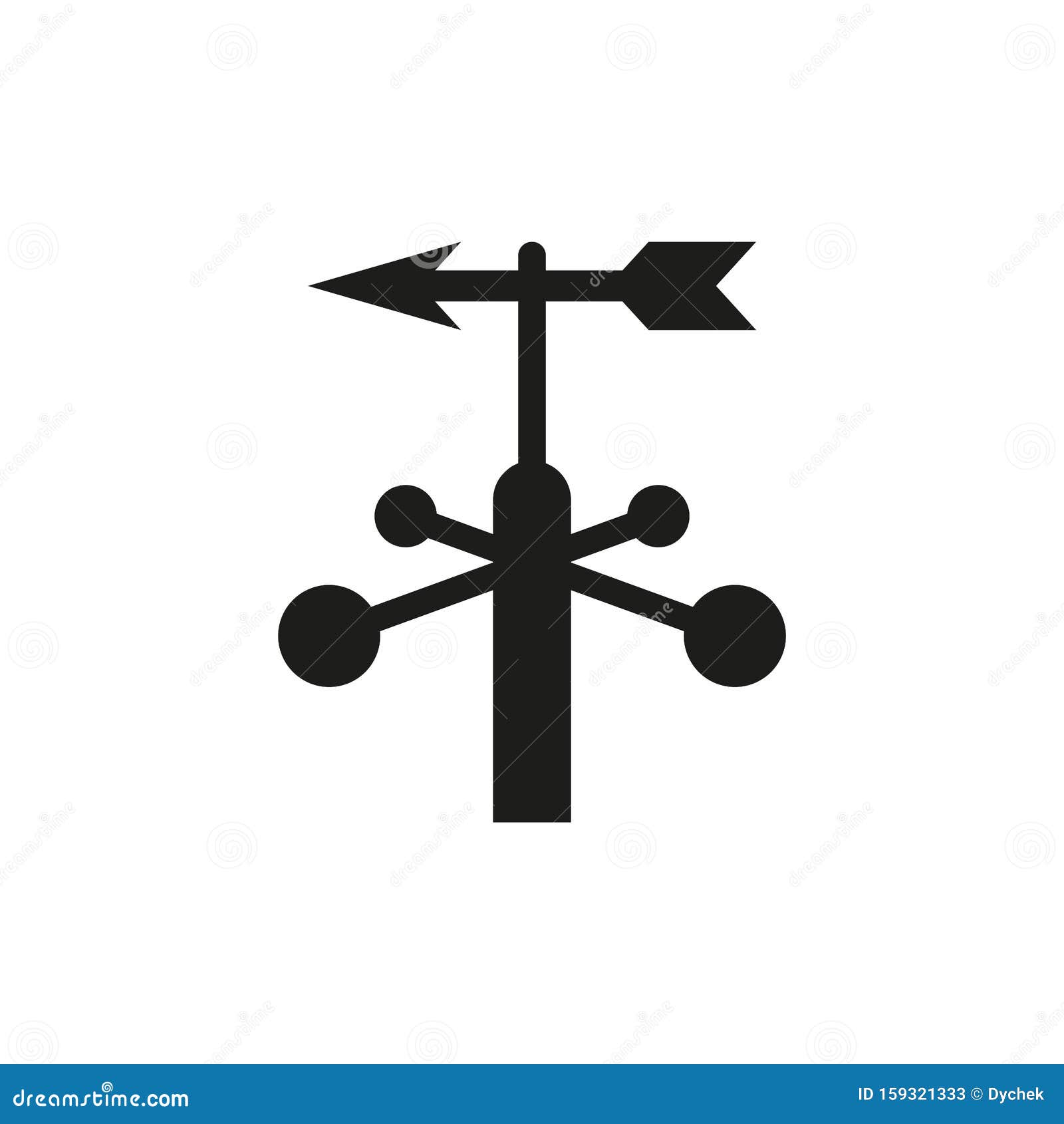 Weather Vane Icon. Simple Vector Illustration Stock Vector - Illustration of icon, church: 159321333