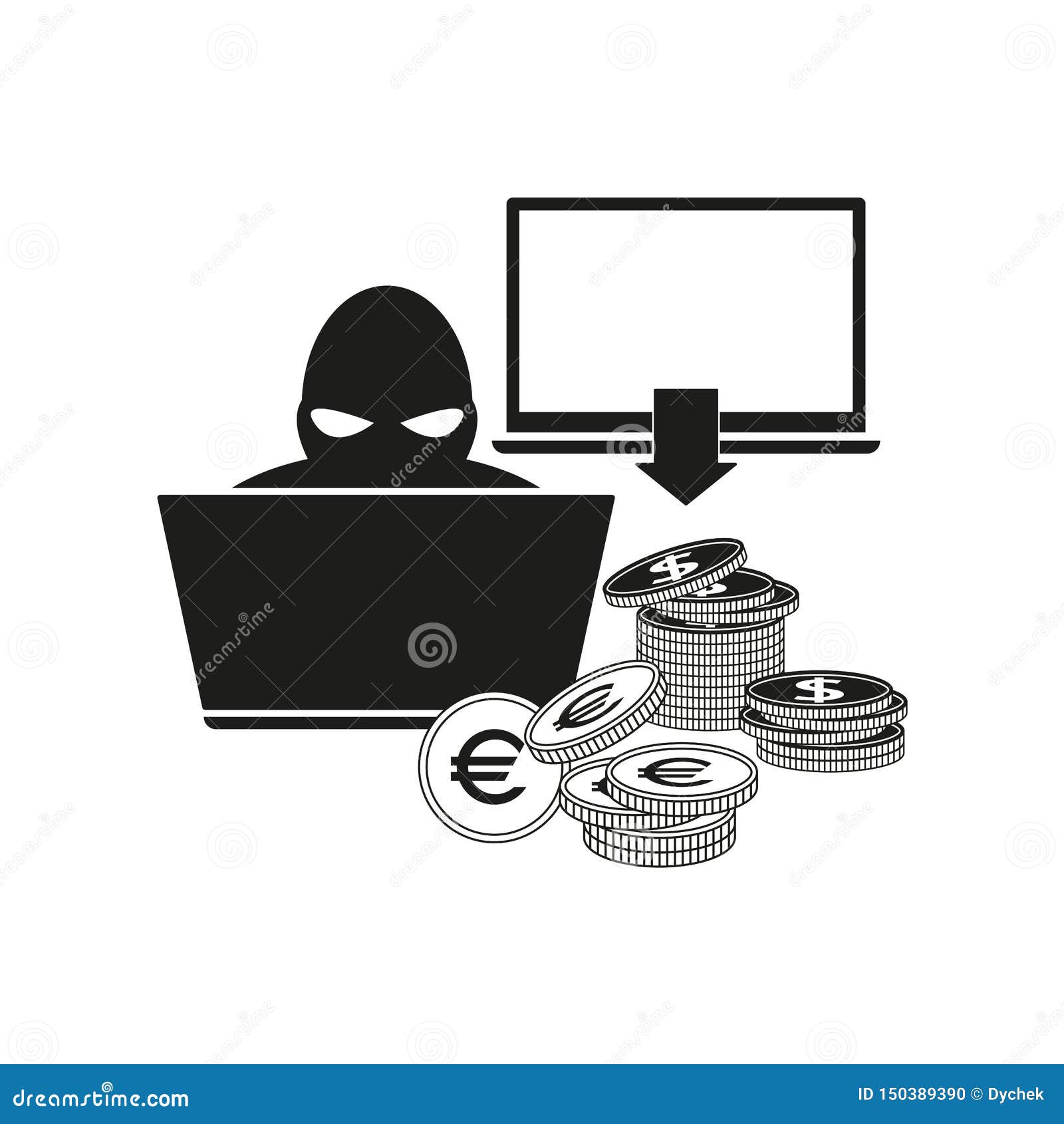 Web Scammer Icon. Simple Vector Illustration Stock Vector ...
