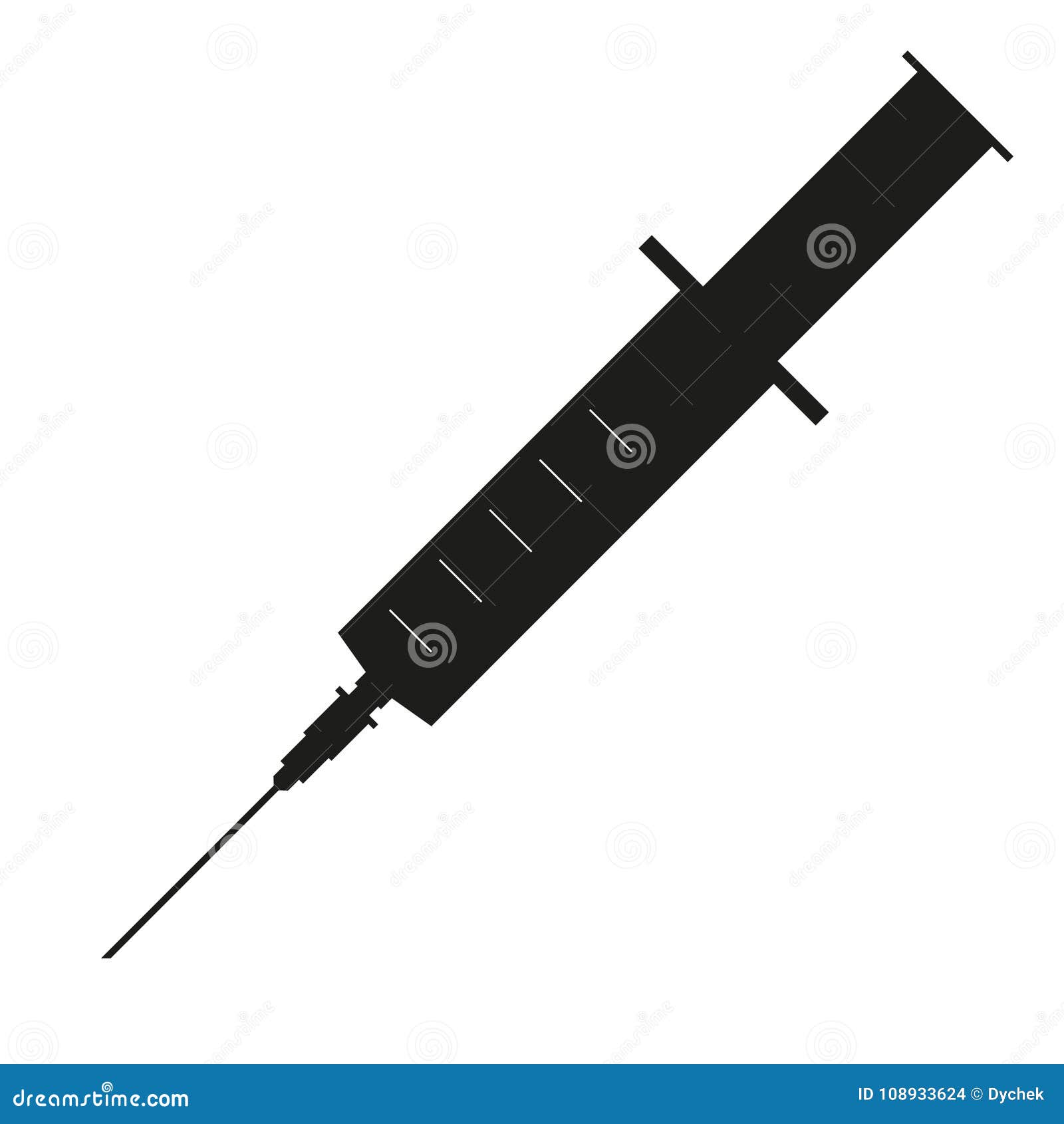 Icon of syringe. Vector. stock vector. Illustration of button - 108933624