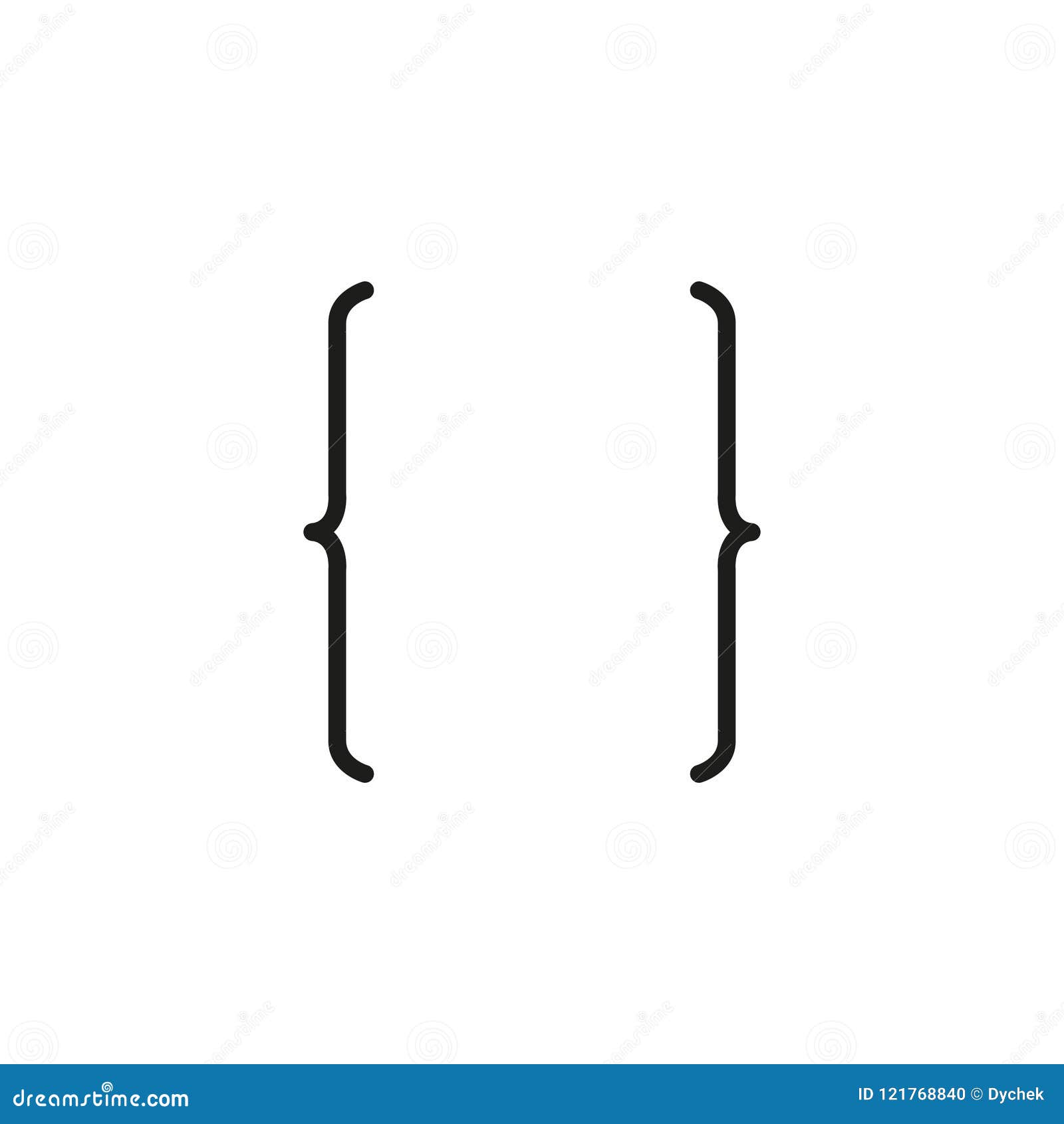 Brackets Icon. Simple Vector Illustration. Stock Vector - Illustration ...