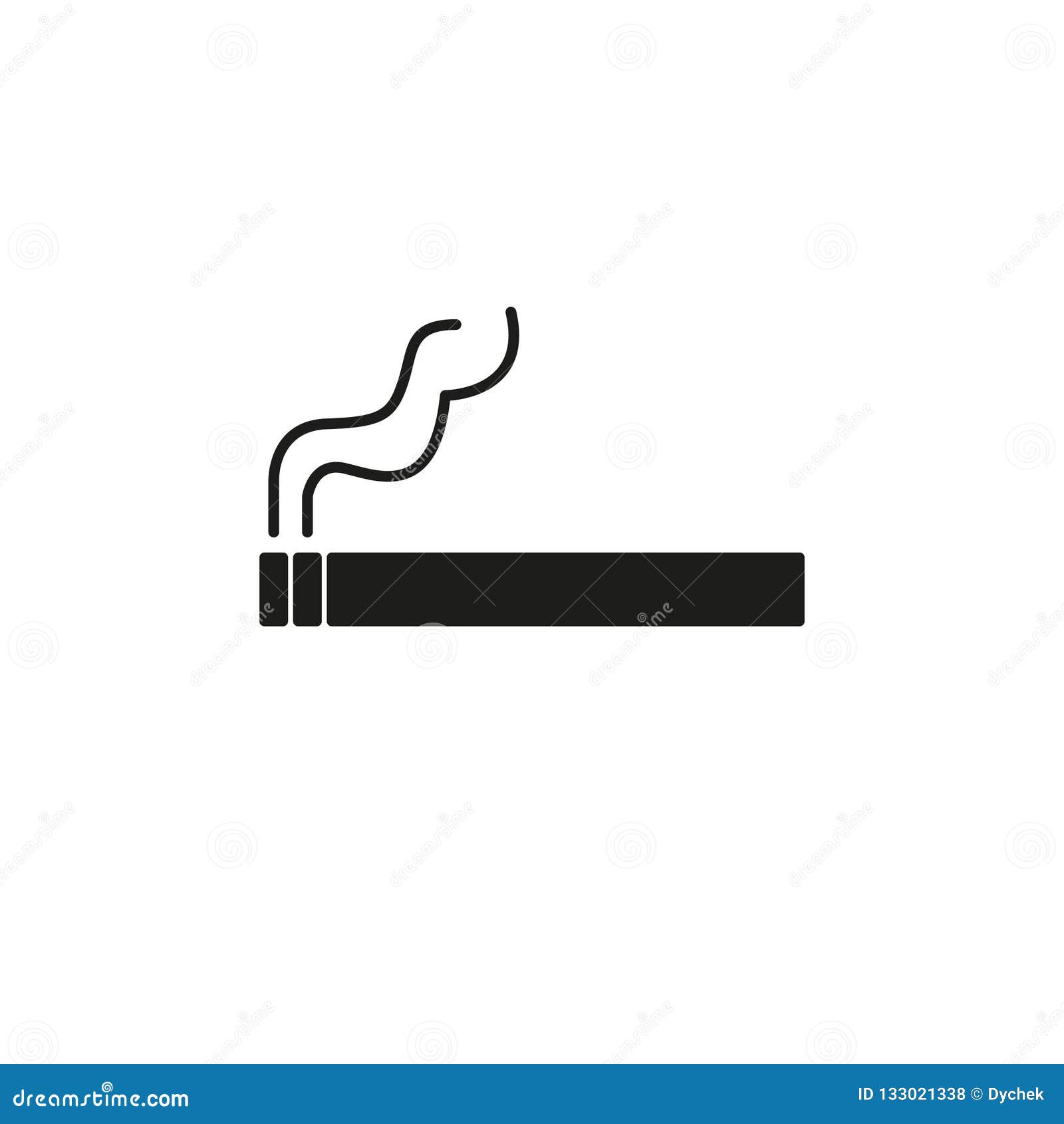 Cigarette Icon. Simple Vector Illustration. Stock Vector - Illustration ...