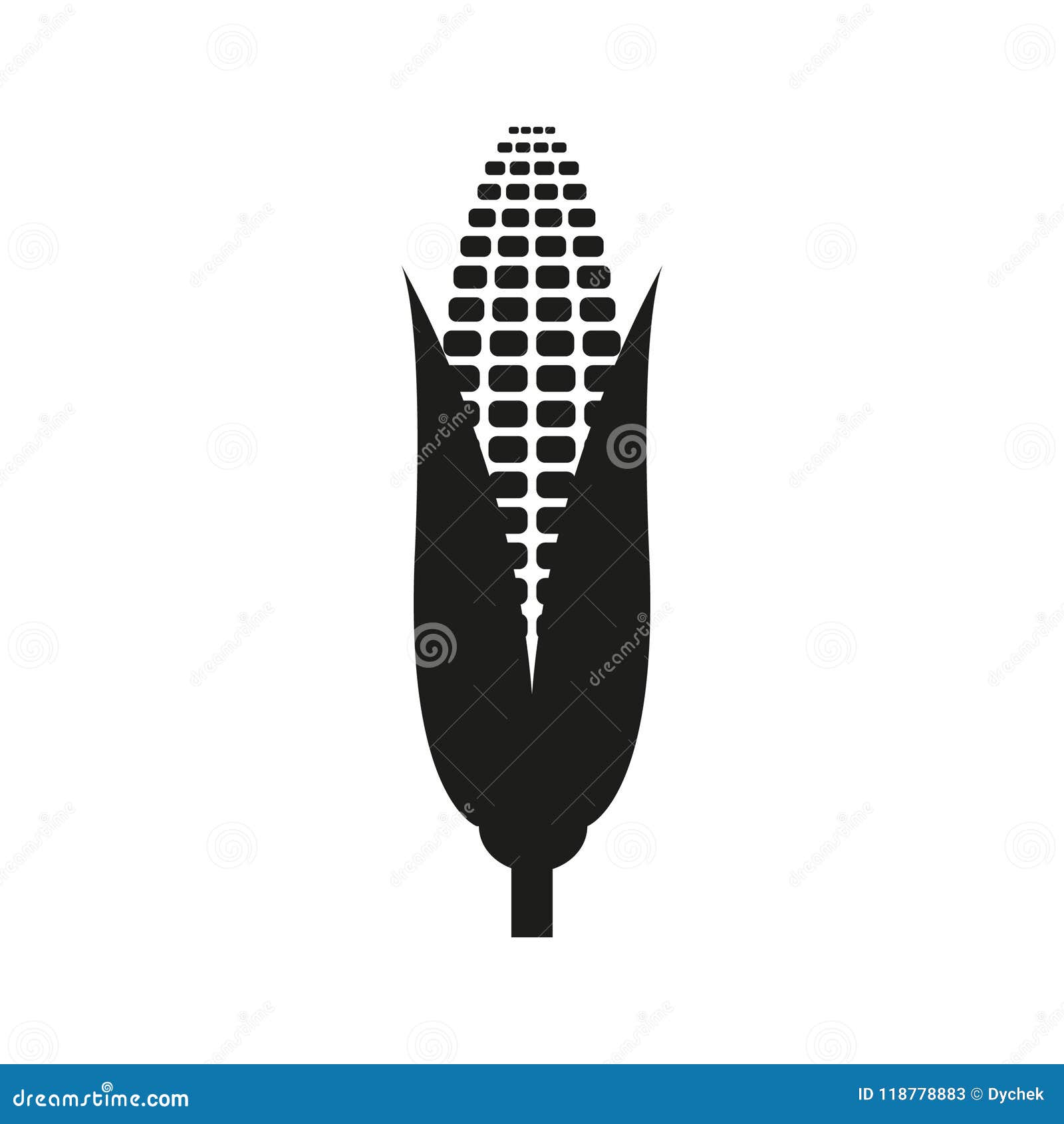 Corn Icon. Simple Vector Illustration. Stock Vector - Illustration of ...